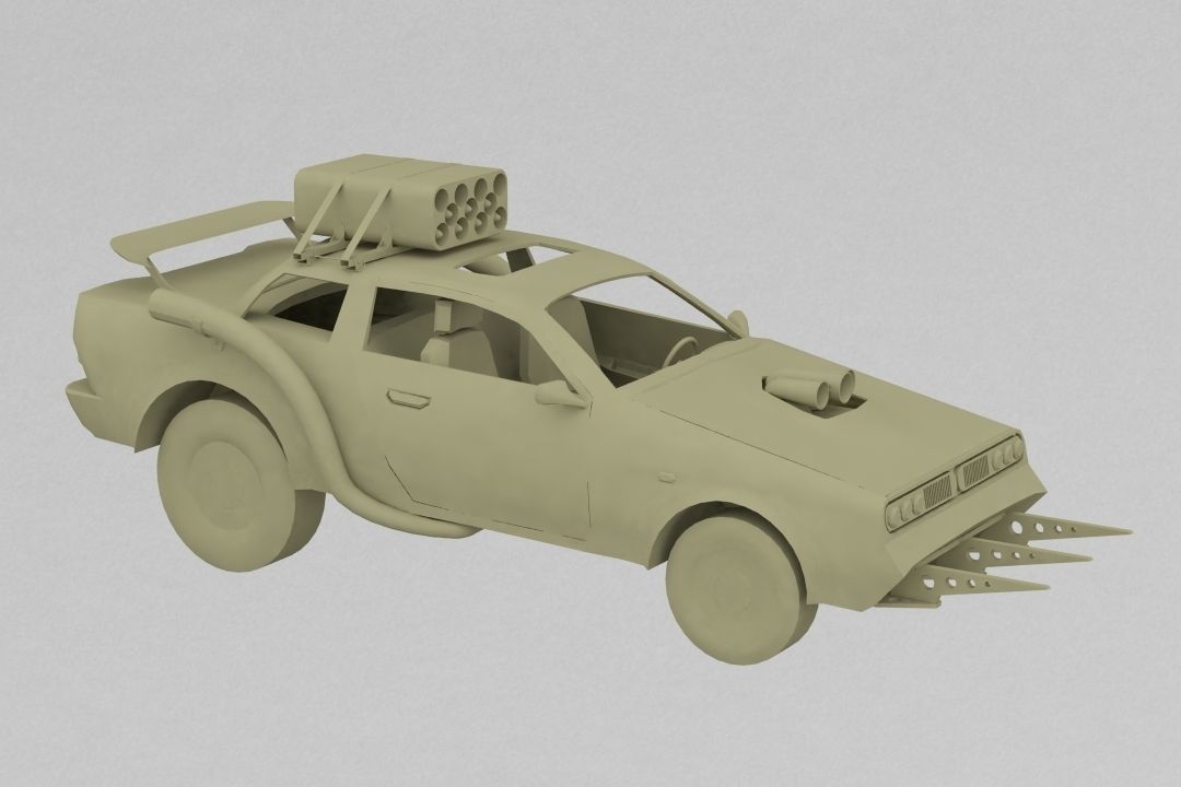 Battle Car 3D model 3D printable | CGTrader