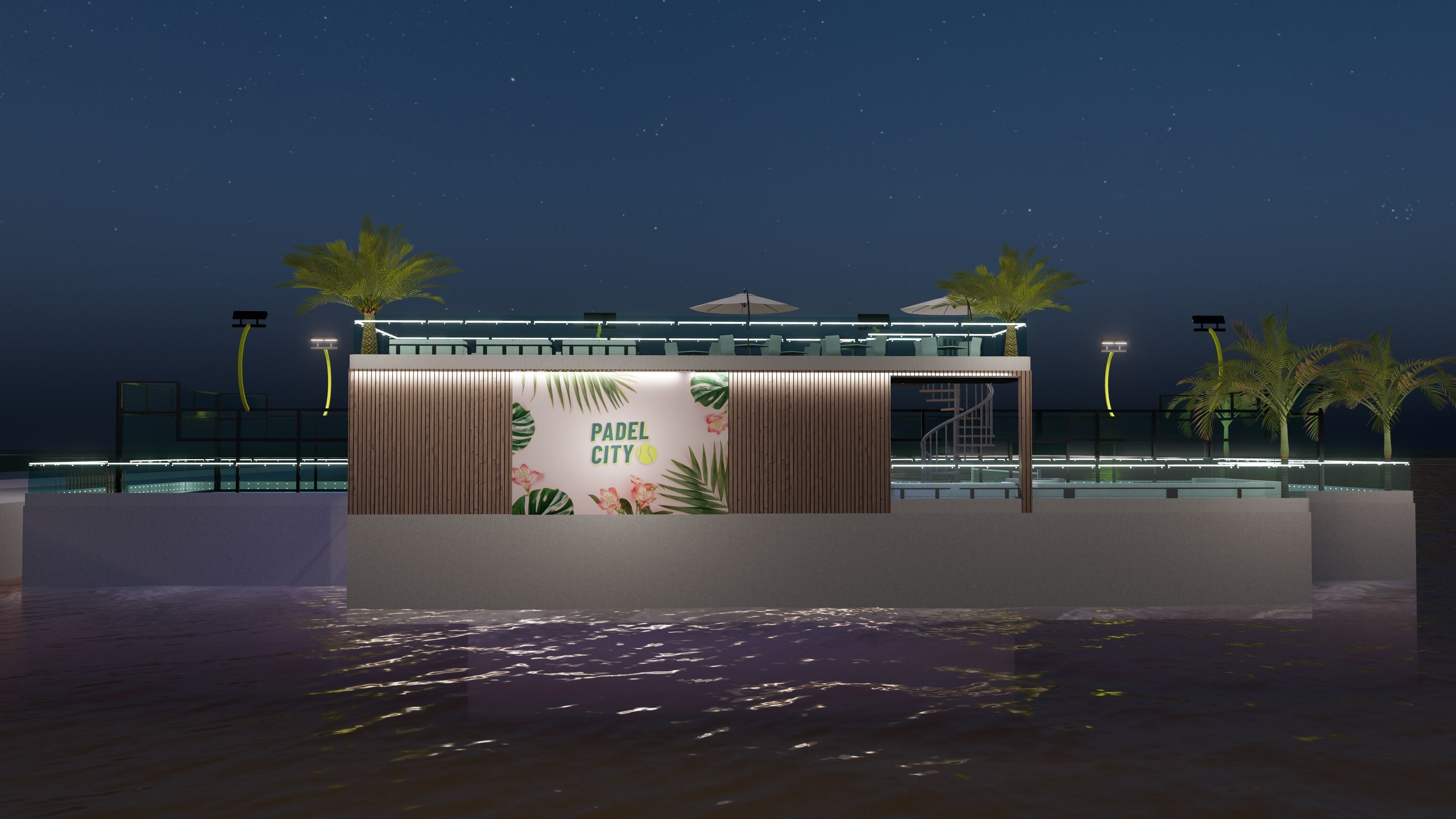 3D model Padel Court VR / AR / low-poly | CGTrader