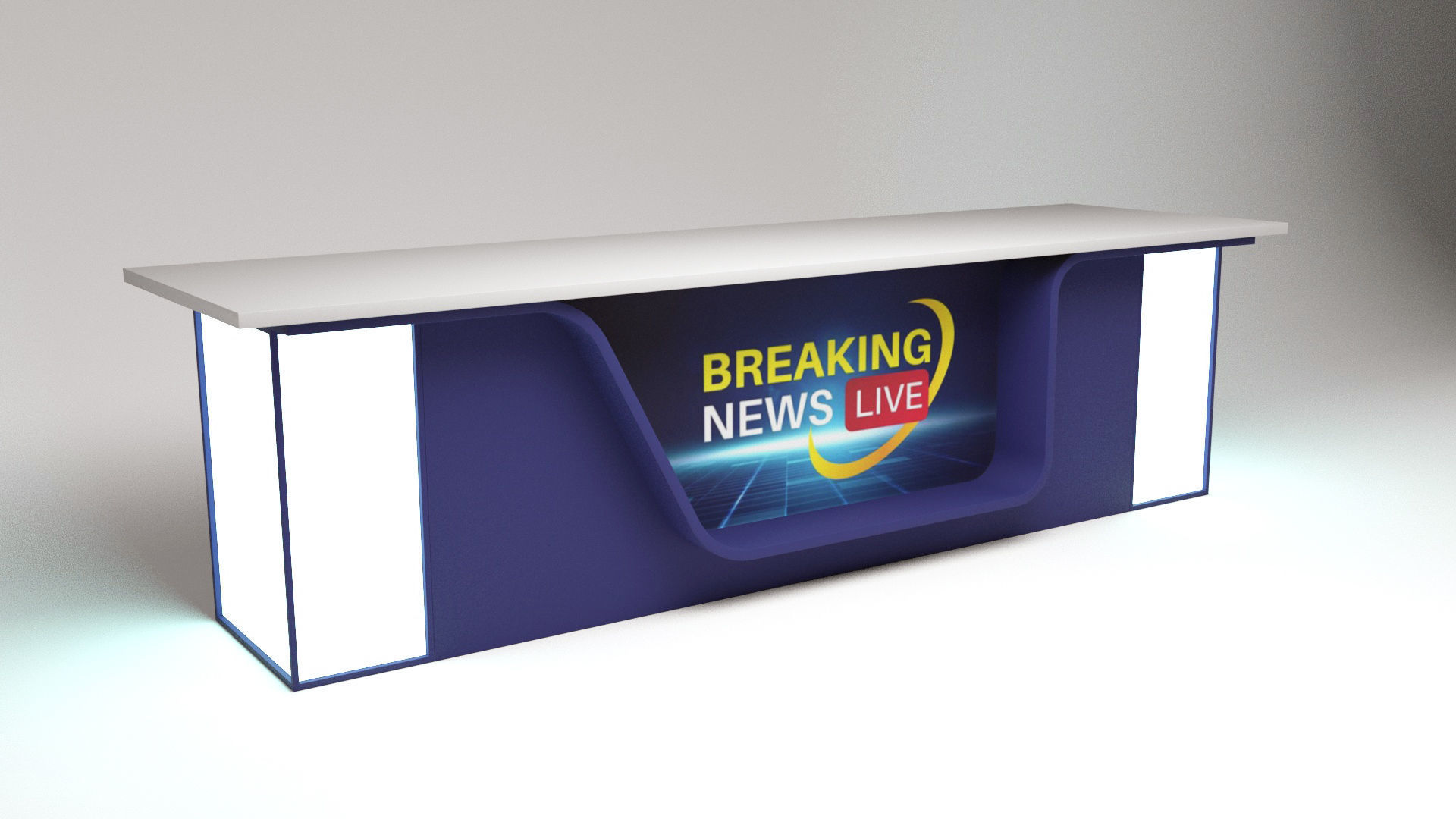 3D model Tv set desk 4 VR / AR / low-poly | CGTrader