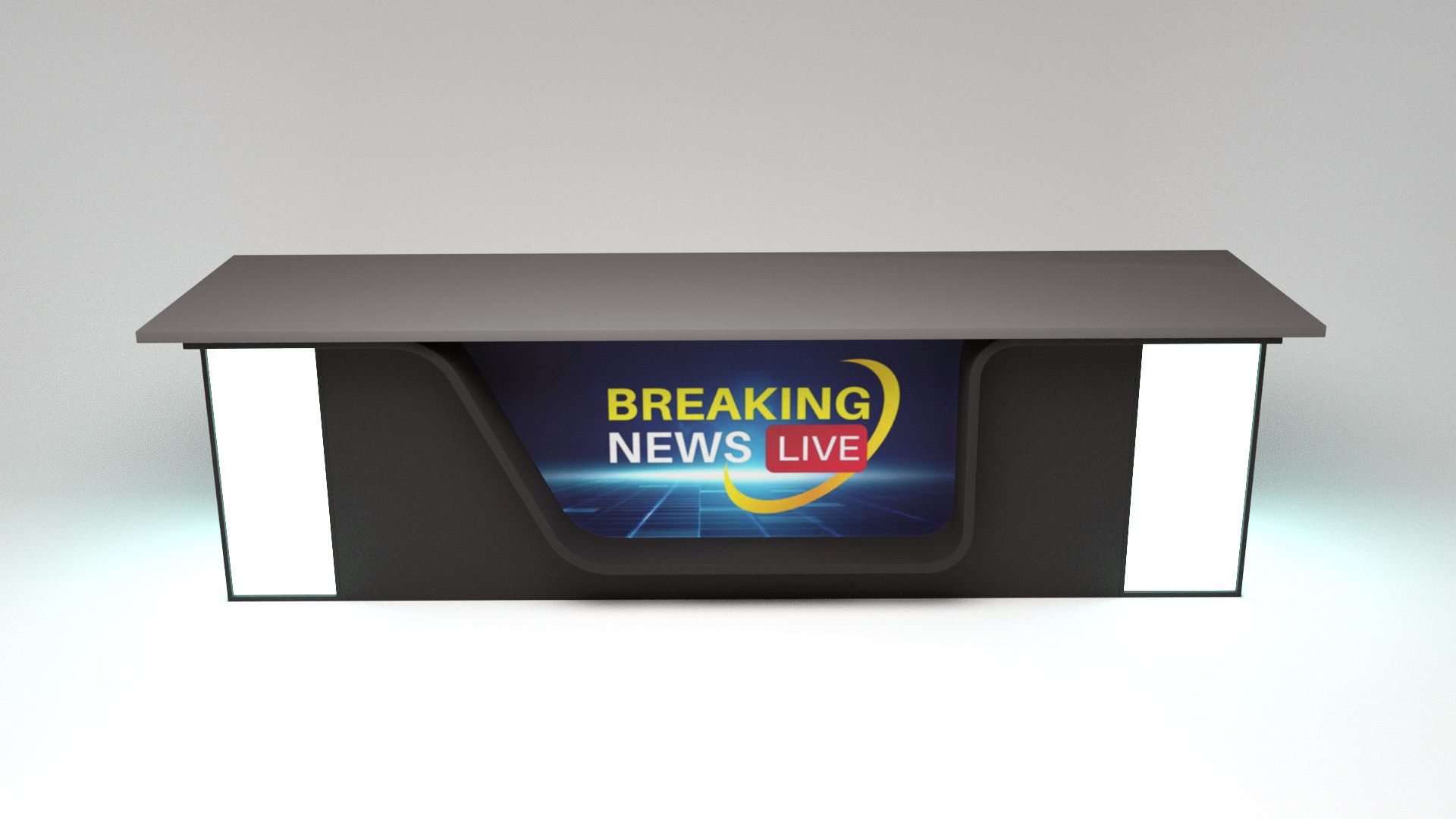 3D model Tv set desk 4 VR / AR / low-poly | CGTrader