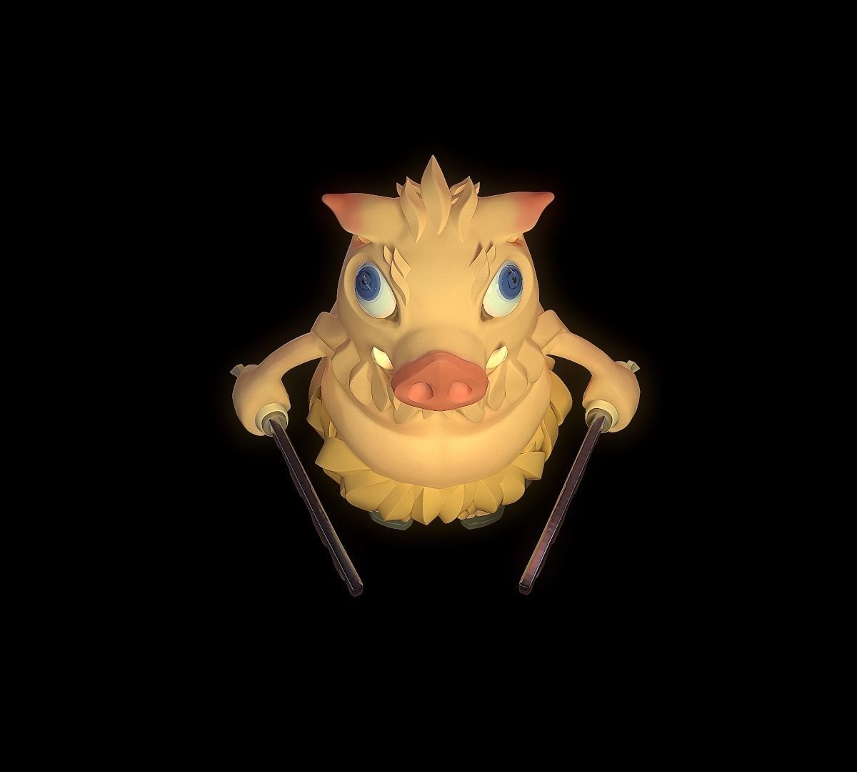 Hashibira inosuke from demon slayer 3D model 3D printable | CGTrader