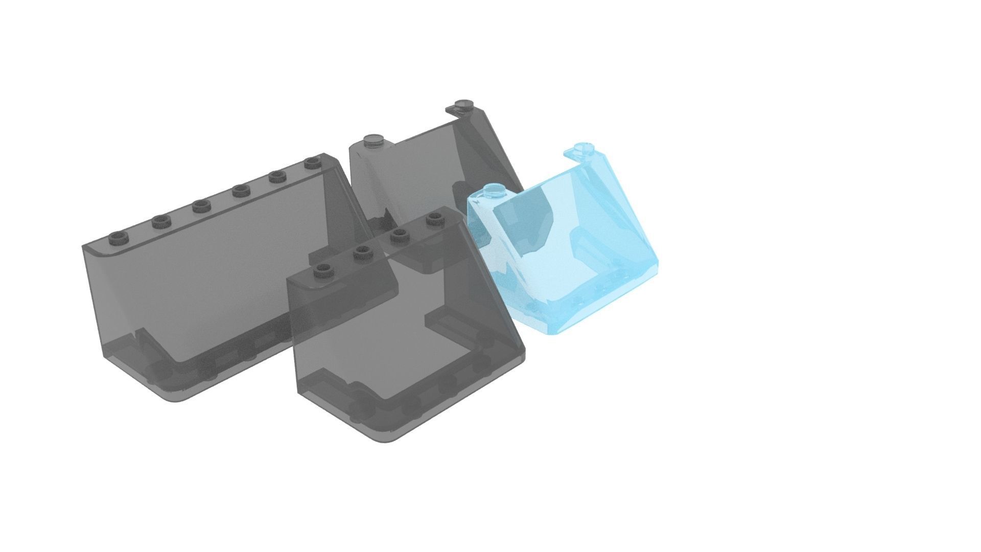 Lego Windscreens Set 3D model | CGTrader