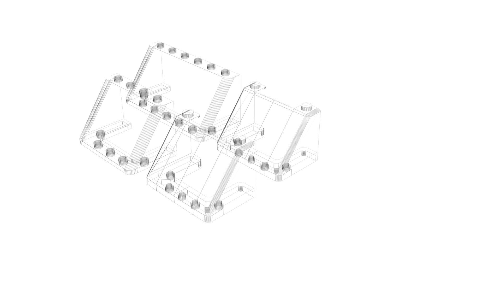 Lego Windscreens Set 3D model | CGTrader