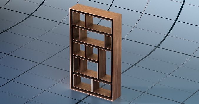 Bookshelf PBR bookcase 3D model | CGTrader