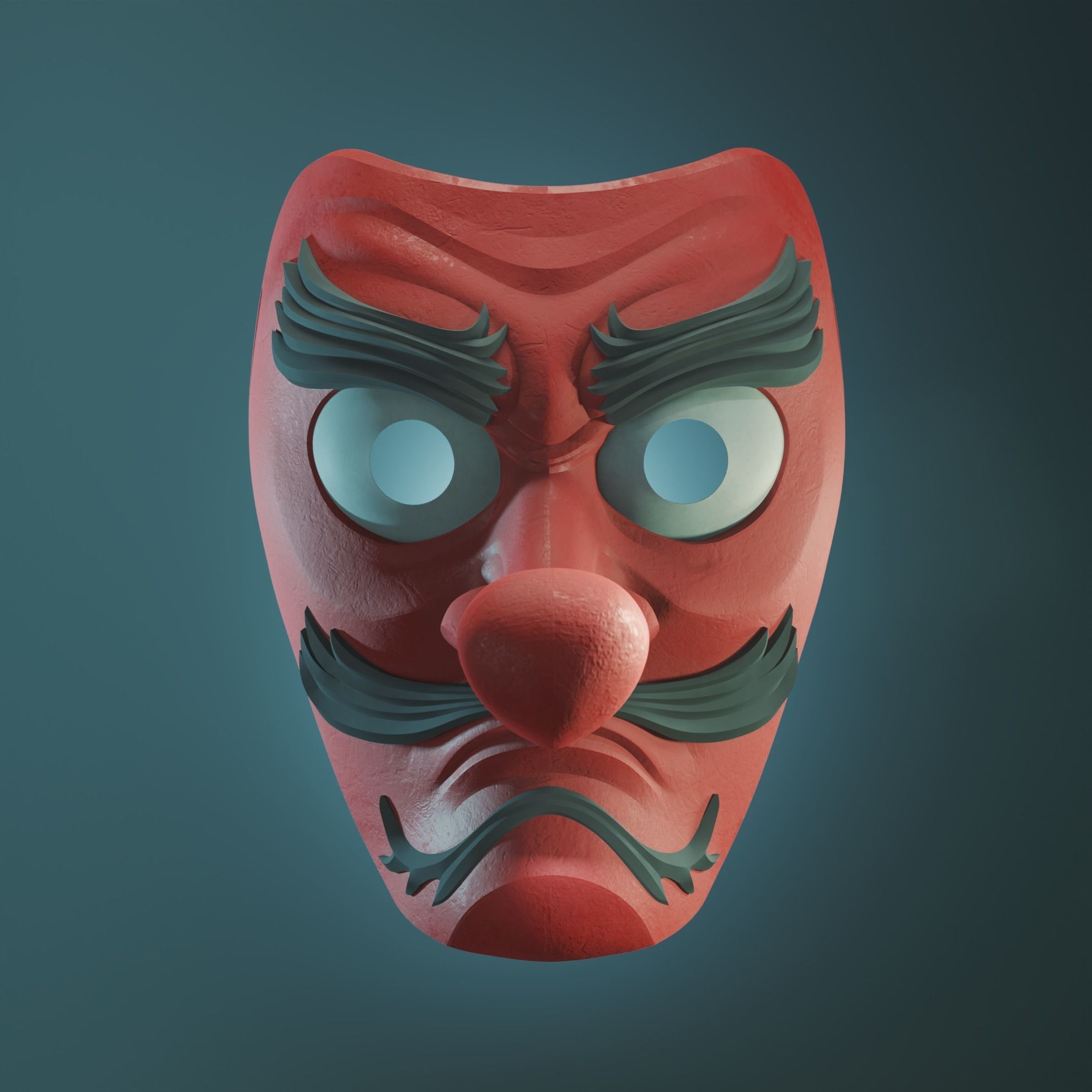 Tengu mask 3D model 3D printable | CGTrader