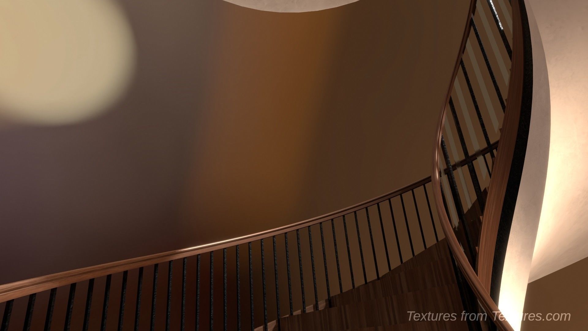 Spiral Staircase with NPR Textures 3D model | CGTrader