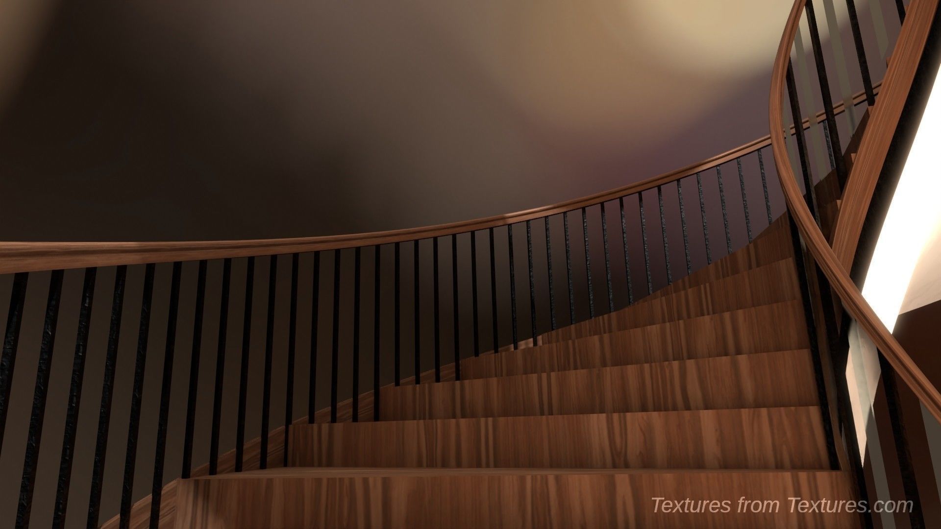 Spiral Staircase with NPR Textures 3D model | CGTrader