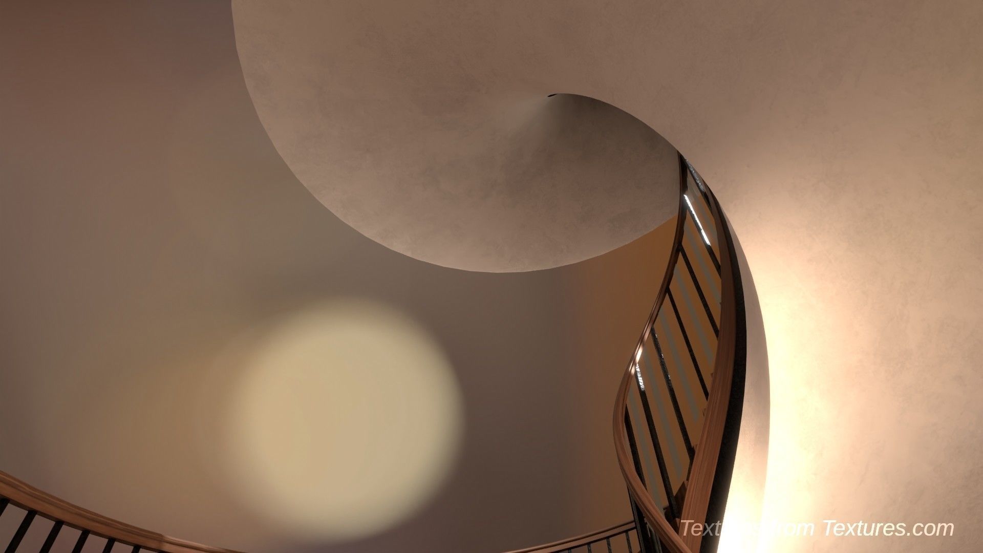 Spiral Staircase with NPR Textures 3D model | CGTrader