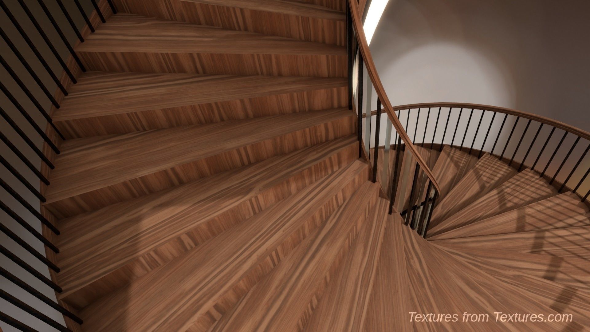 Spiral Staircase with NPR Textures 3D model | CGTrader