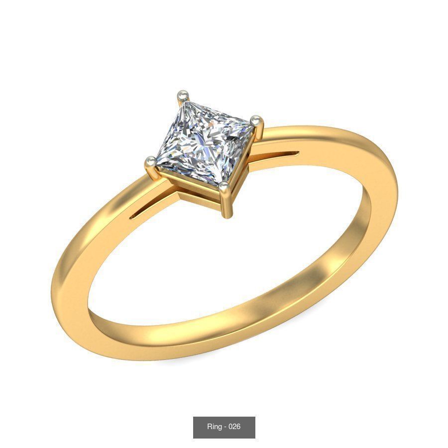 49 solitaire rings models 3D Model Collection | CGTrader