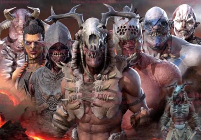 7 ORC Character Unity 3D Characters 3D with bone binding action 3D ...