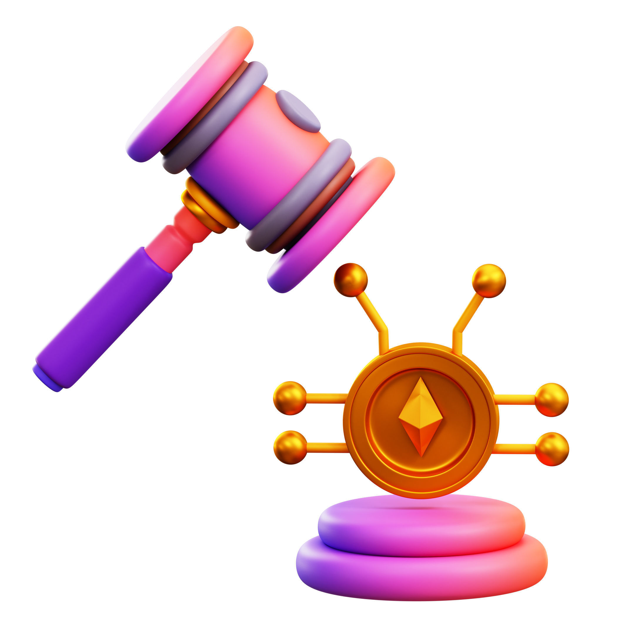3D model Nft Art Auction VR / AR / low-poly | CGTrader