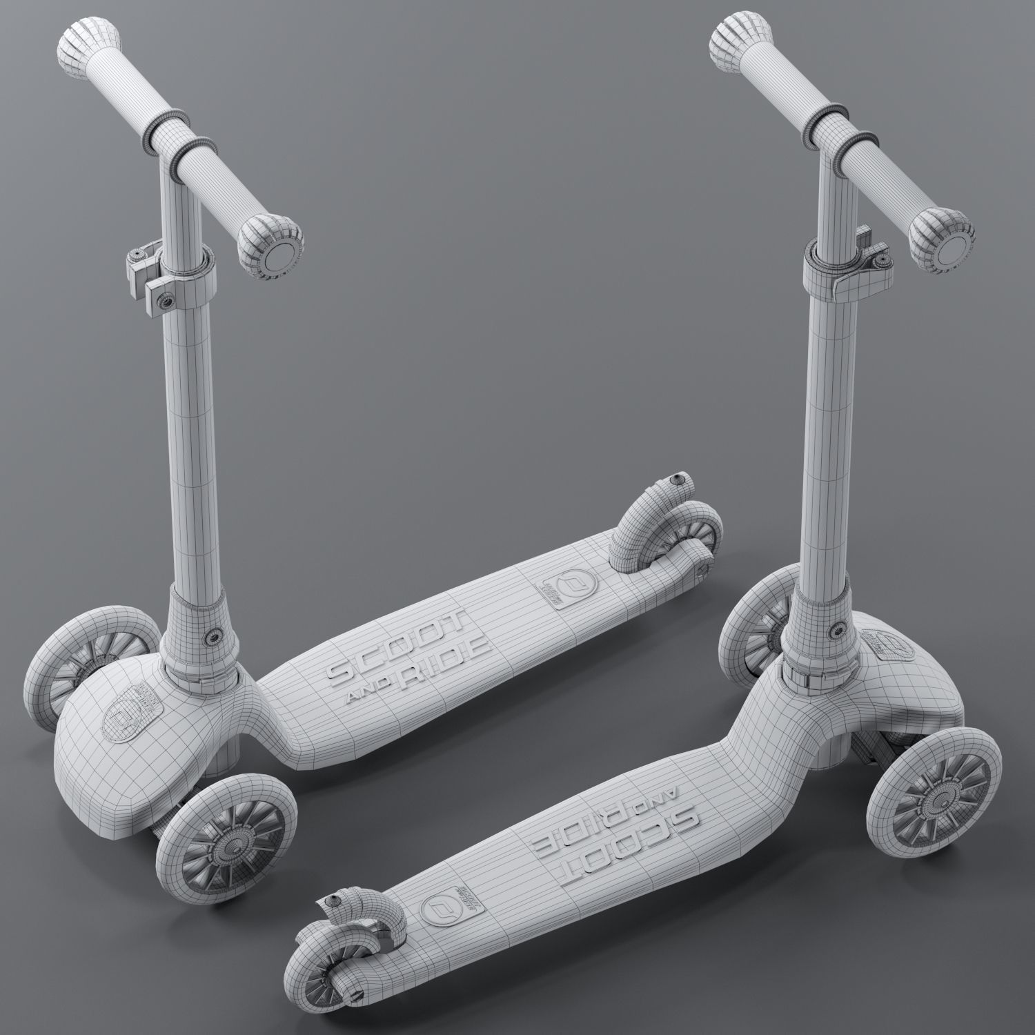 Kick scooter scoot and ride highwaykick 3 3D model | CGTrader