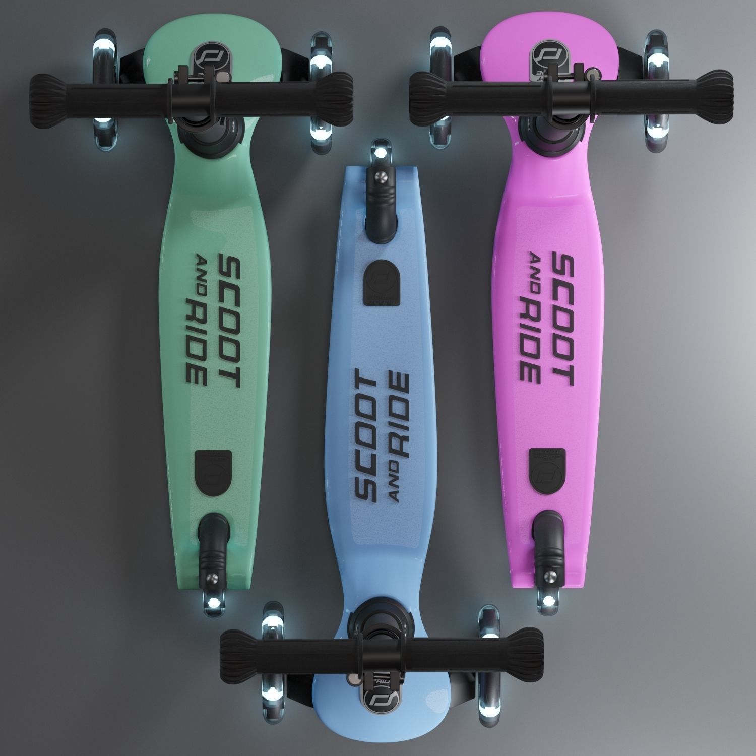 Kick scooter scoot and ride highwaykick 3 3D model | CGTrader