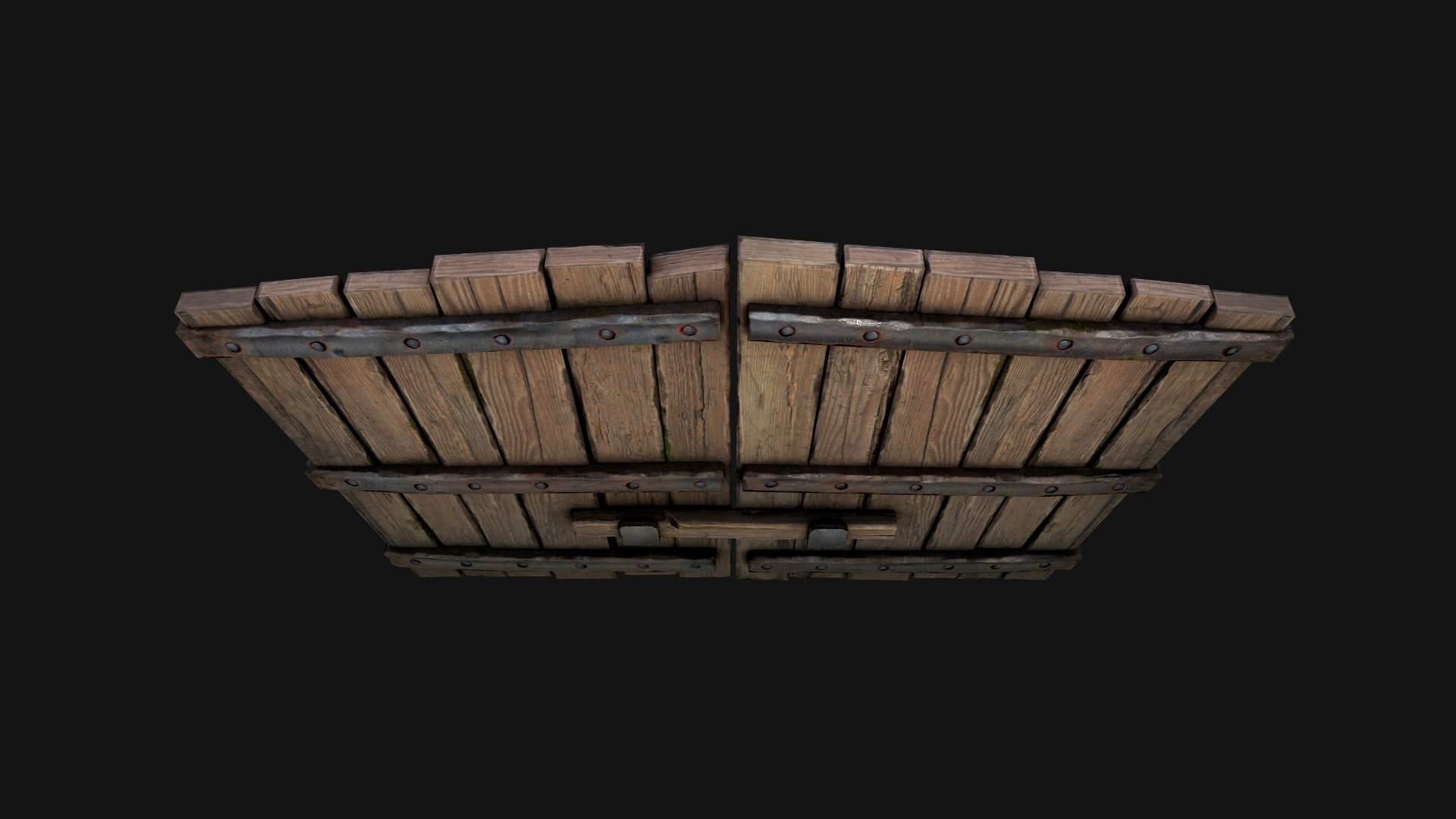 3D model Medieval Wooden Gates VR / AR / low-poly | CGTrader