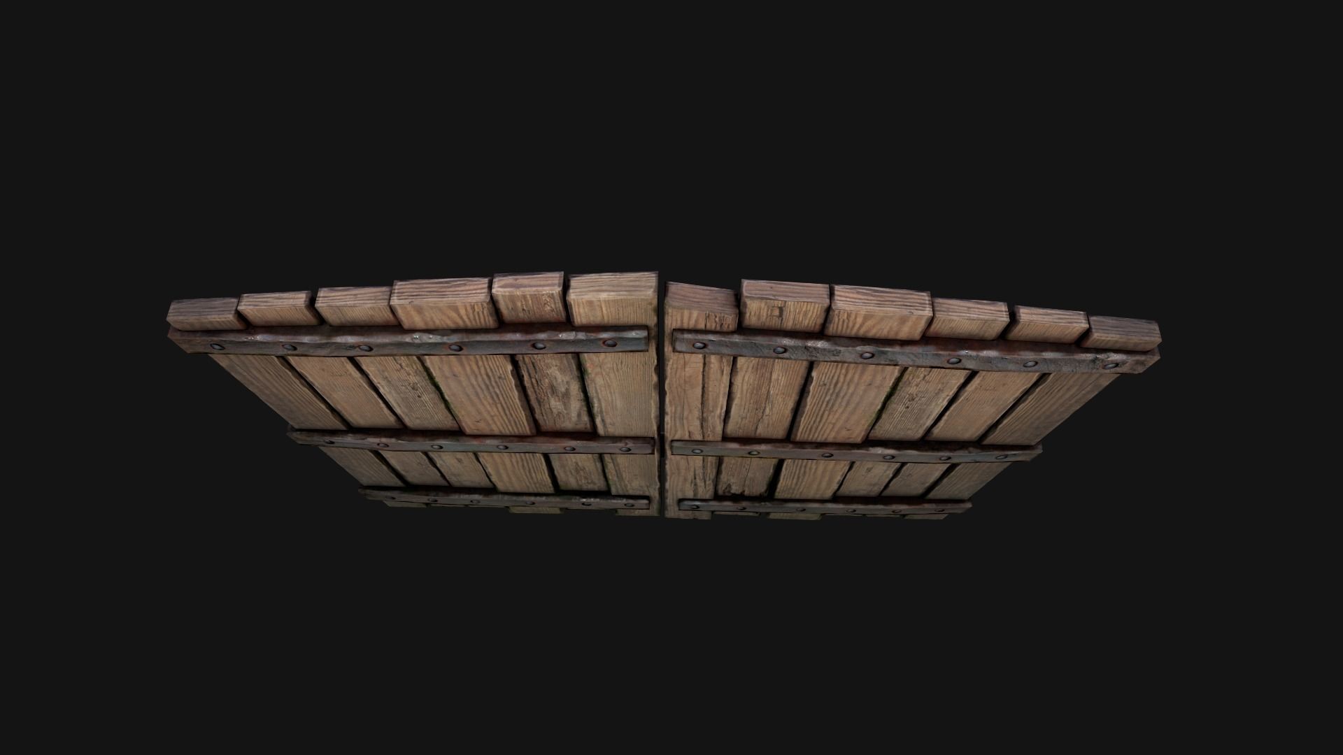 3D model Medieval Wooden Gates VR / AR / low-poly | CGTrader