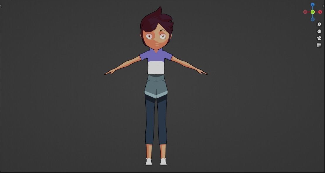 Luz Noceda Cell Shaded free 3D model animated rigged | CGTrader