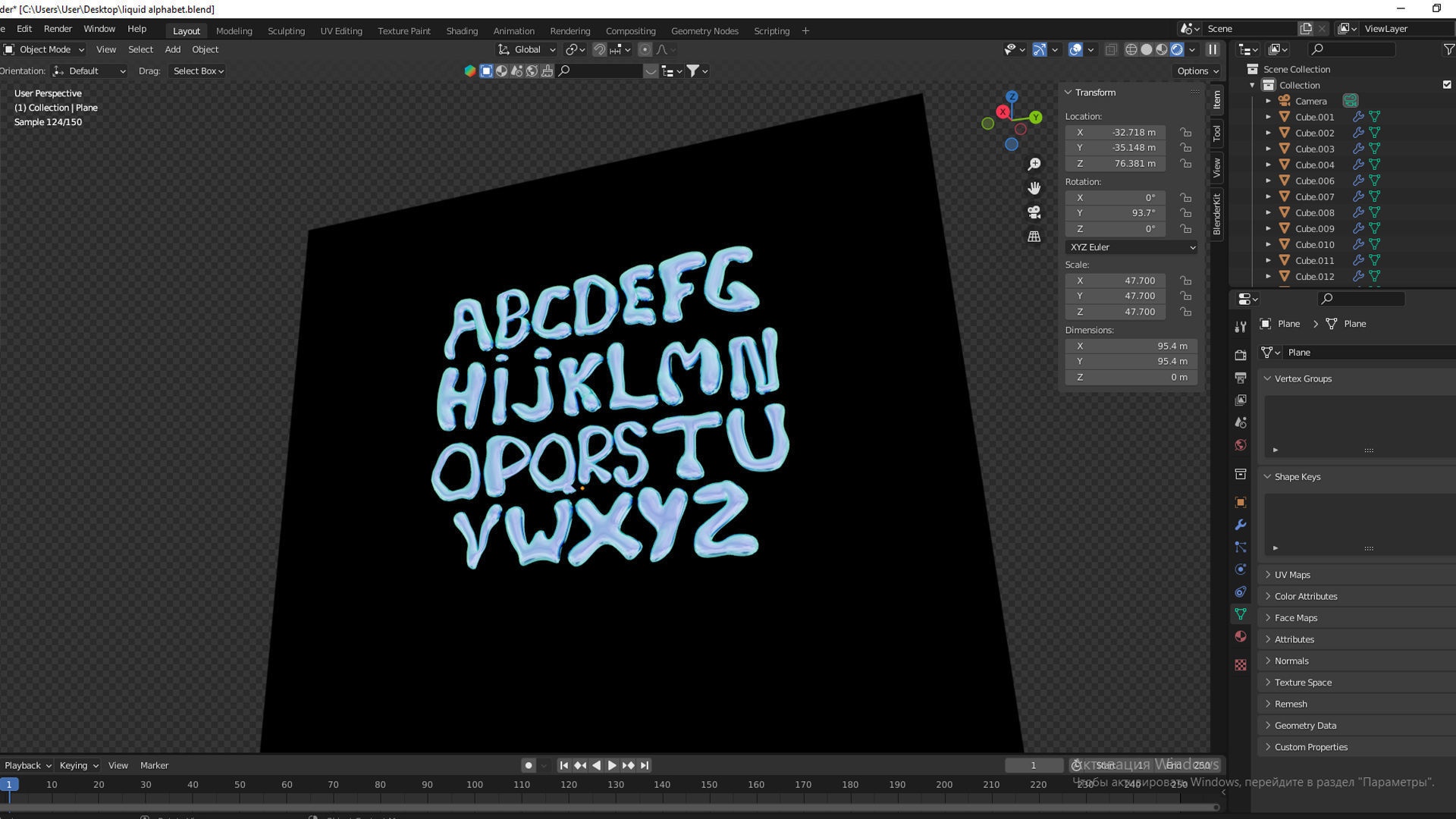 3D model 3D letters set of alphabet VR / AR / low-poly | CGTrader