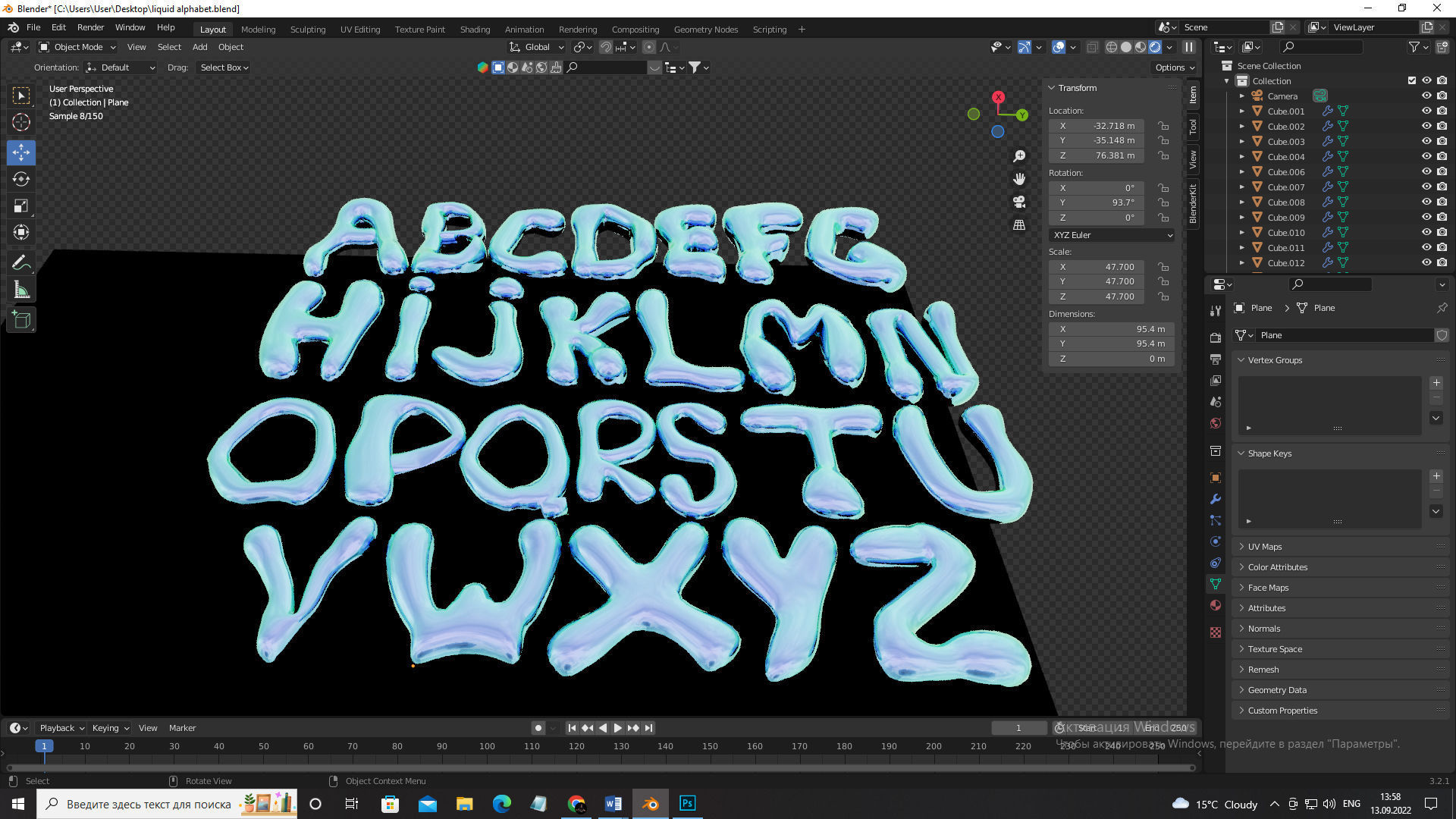 3D model 3D letters set of alphabet VR / AR / low-poly | CGTrader