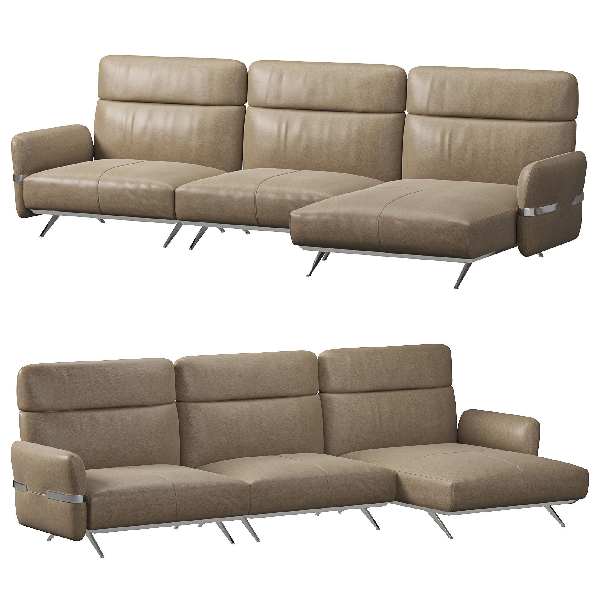 Pablo leather sofa by Natuzzi 3D model | CGTrader