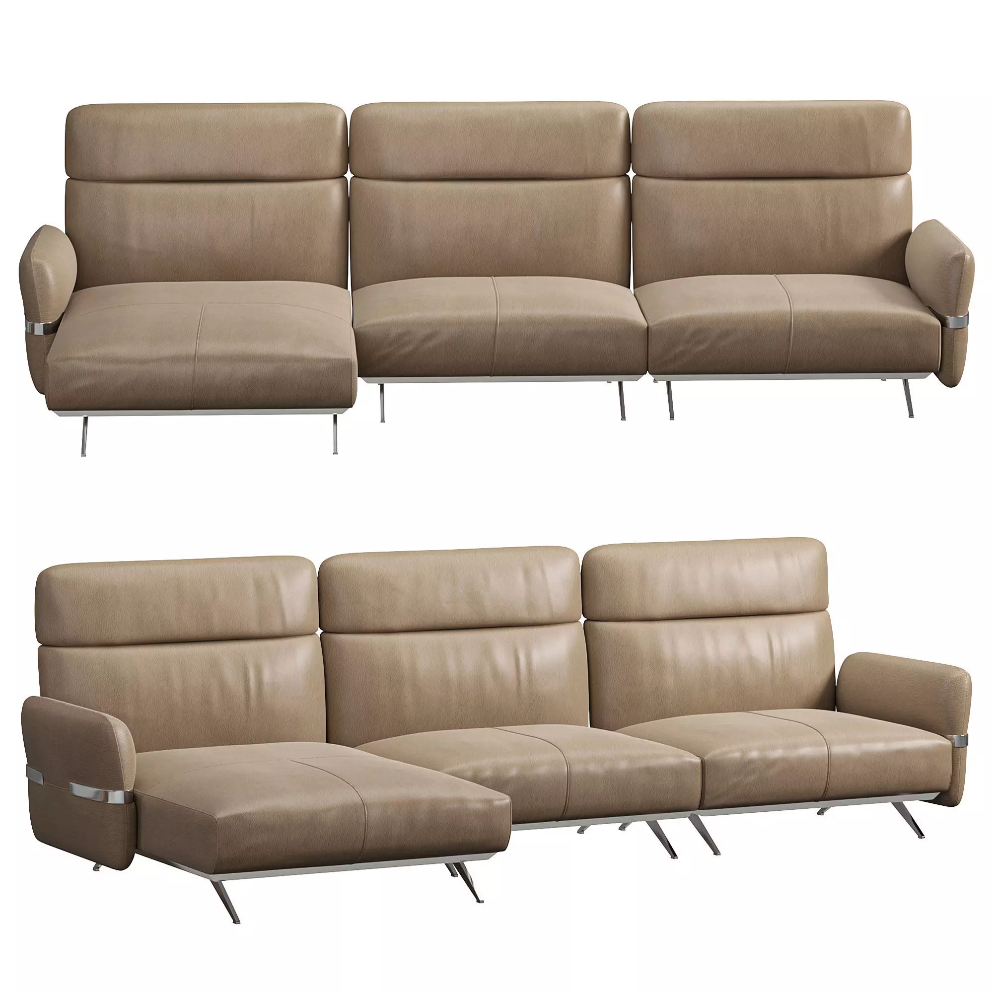 Pablo leather sofa by Natuzzi 3D model | CGTrader