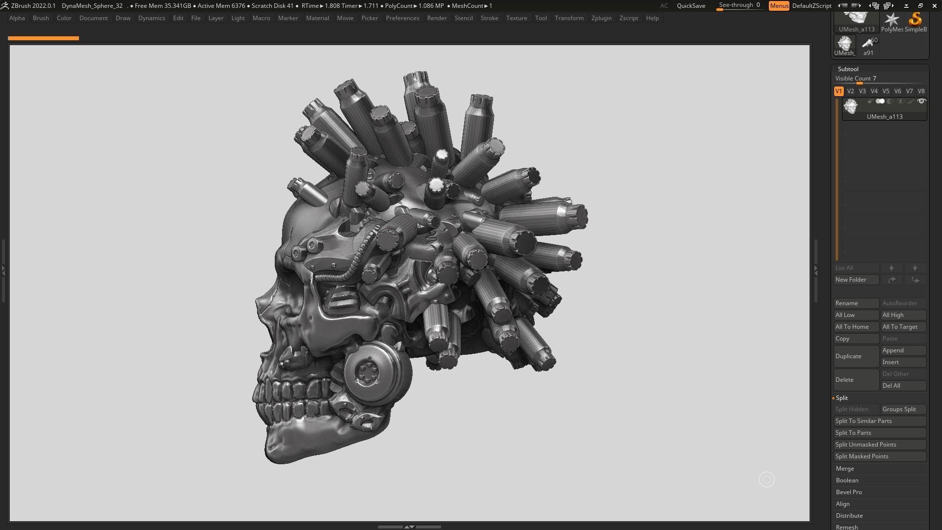 skull robot head a06 3D model 3D printable | CGTrader