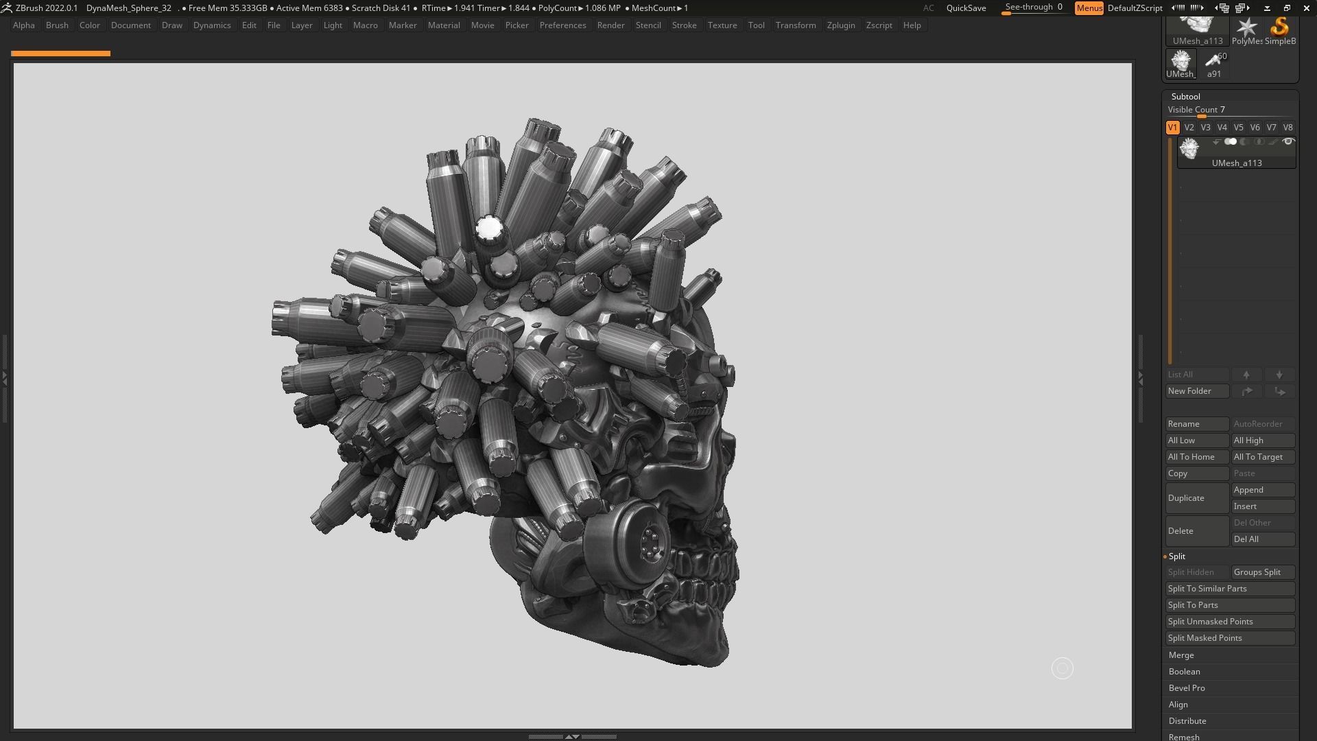 skull robot head a06 3D model 3D printable | CGTrader