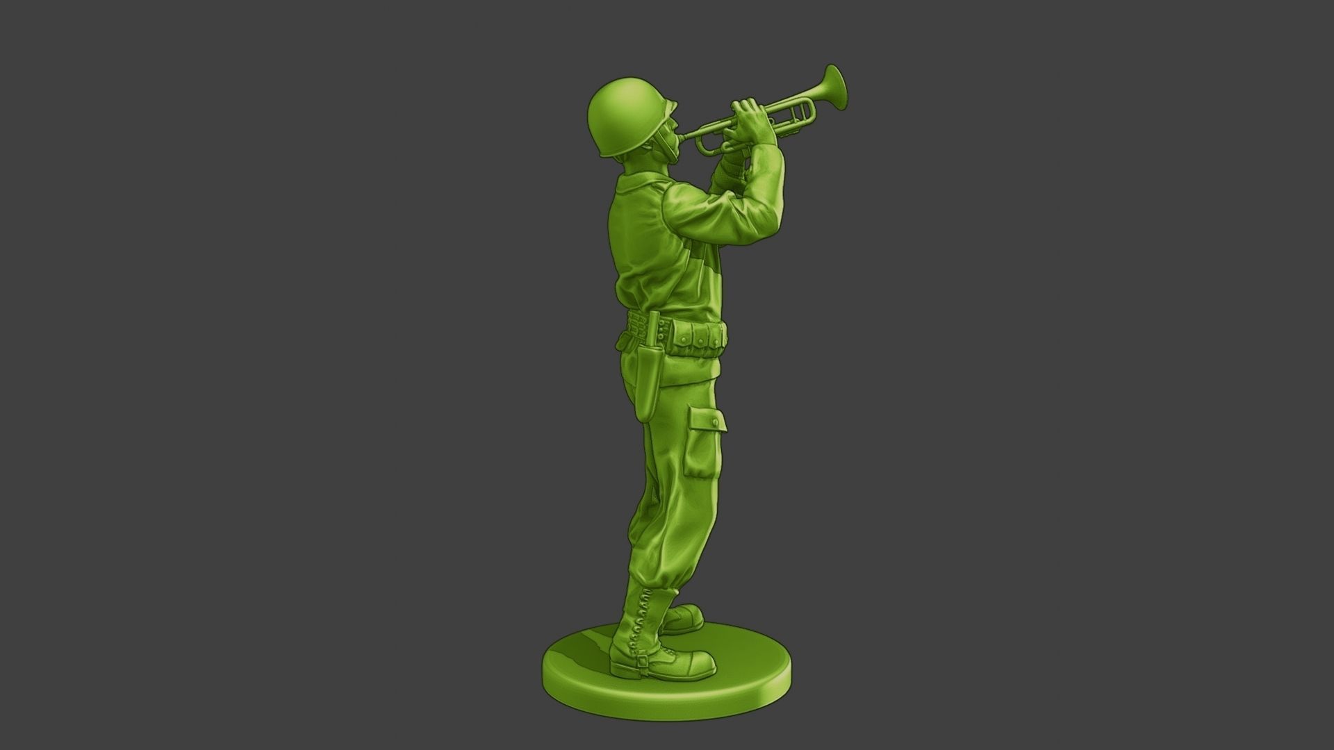 American soldier ww2 Trumpet A15 3D model 3D printable | CGTrader