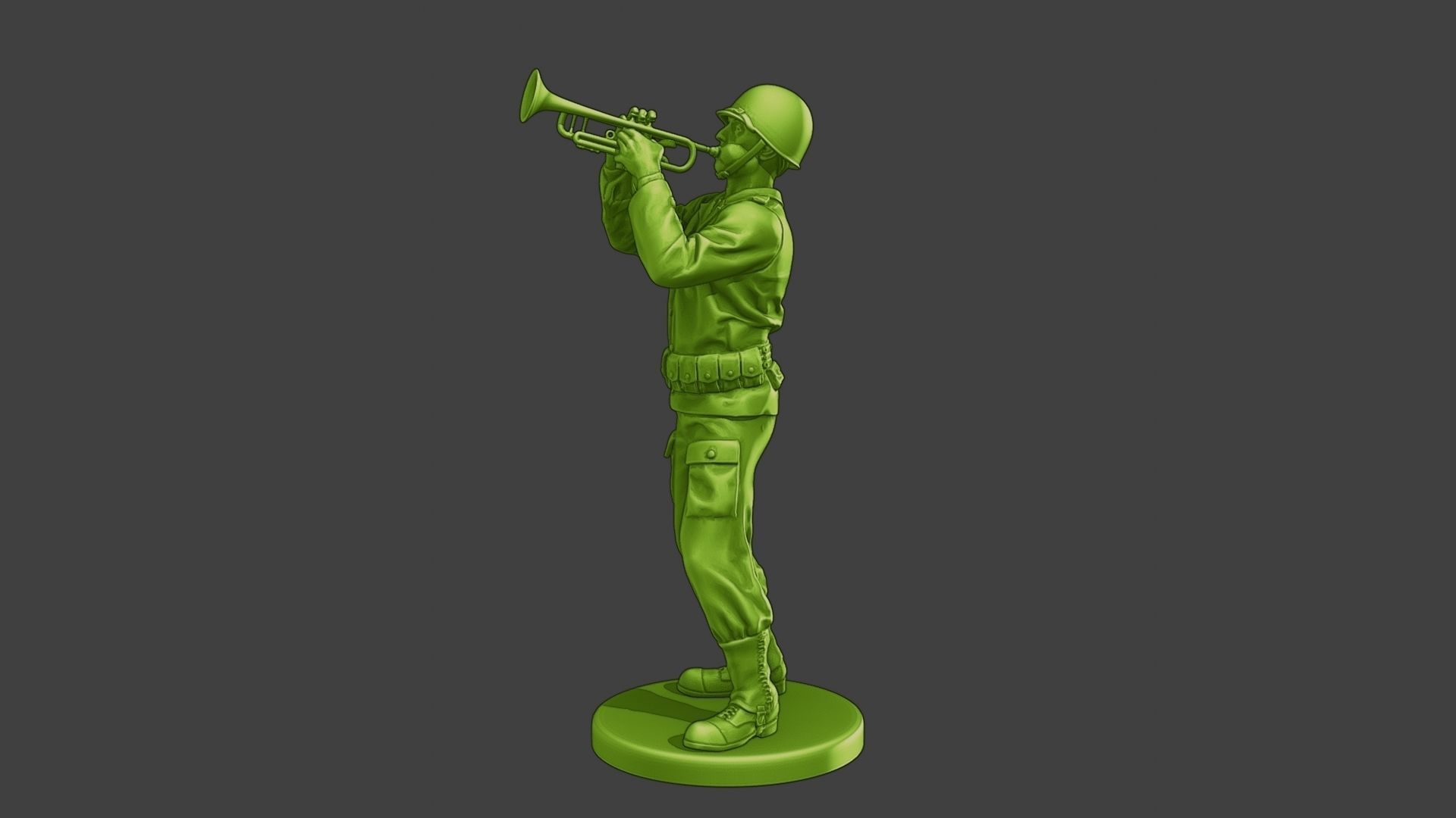 American soldier ww2 Trumpet A15 3D model 3D printable | CGTrader