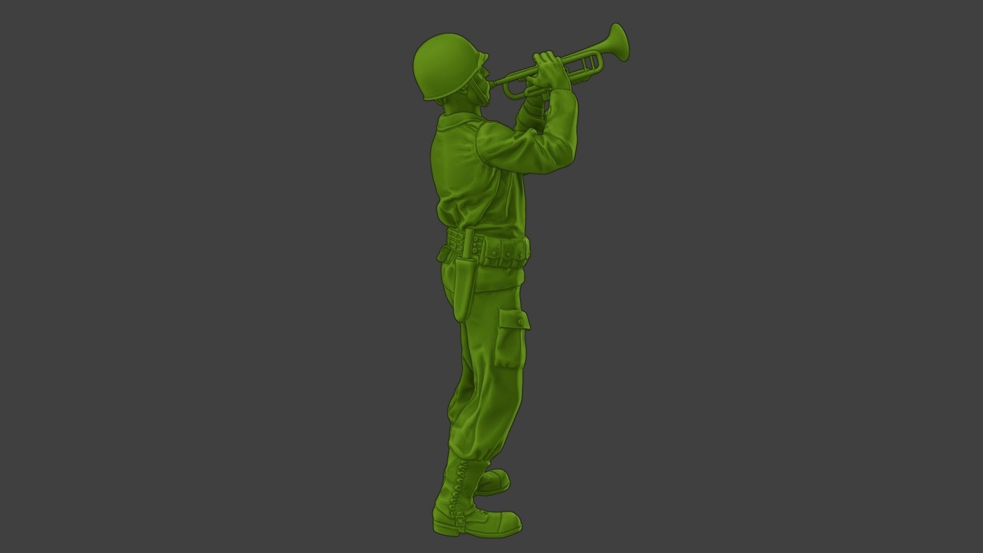 American soldier ww2 Trumpet A15 3D model 3D printable | CGTrader