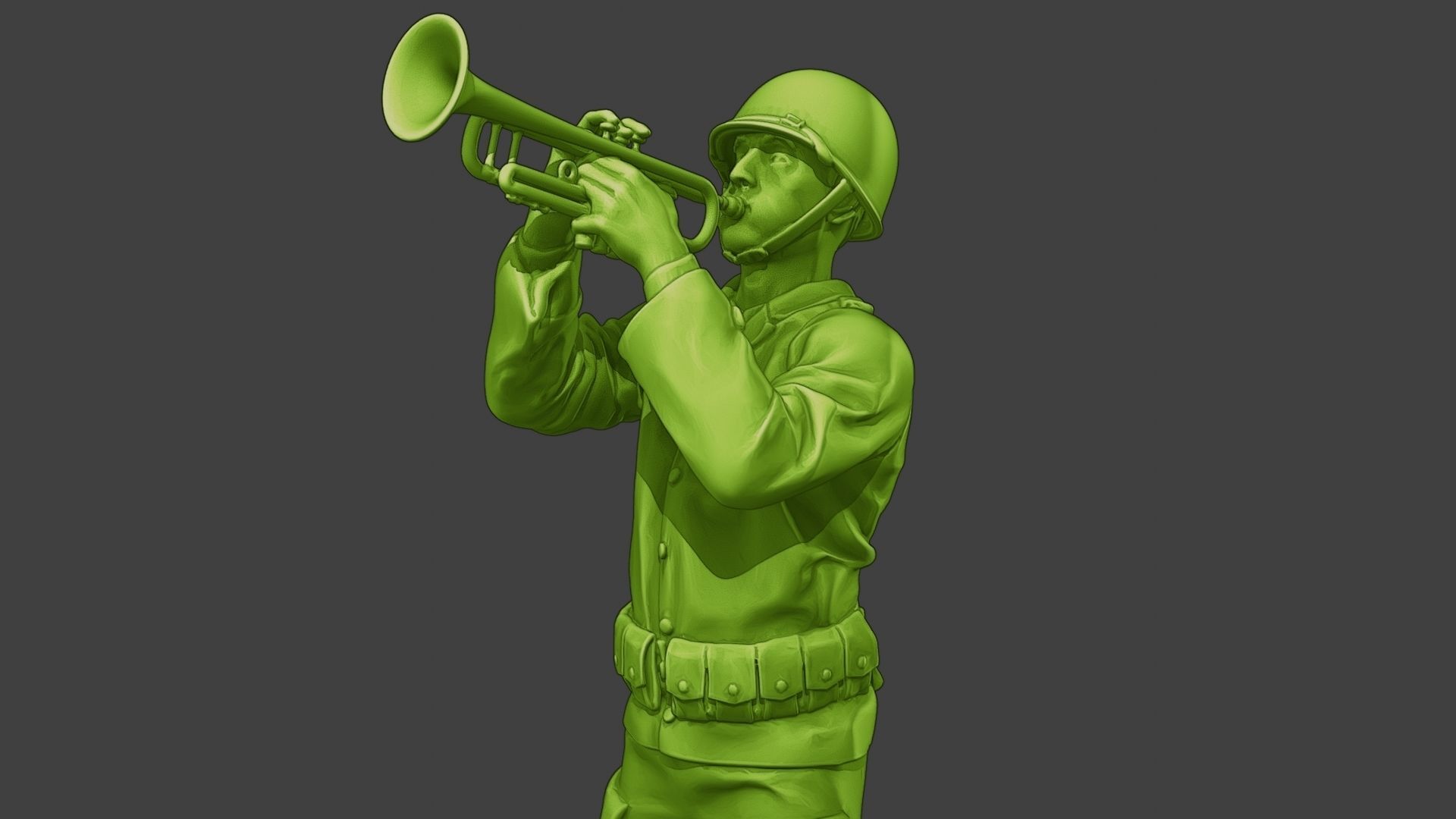 American soldier ww2 Trumpet A15 3D model 3D printable | CGTrader