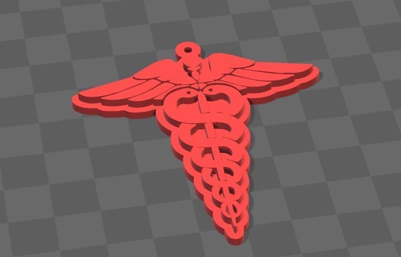 Doctors logo Keychain 3D model 3D printable | CGTrader