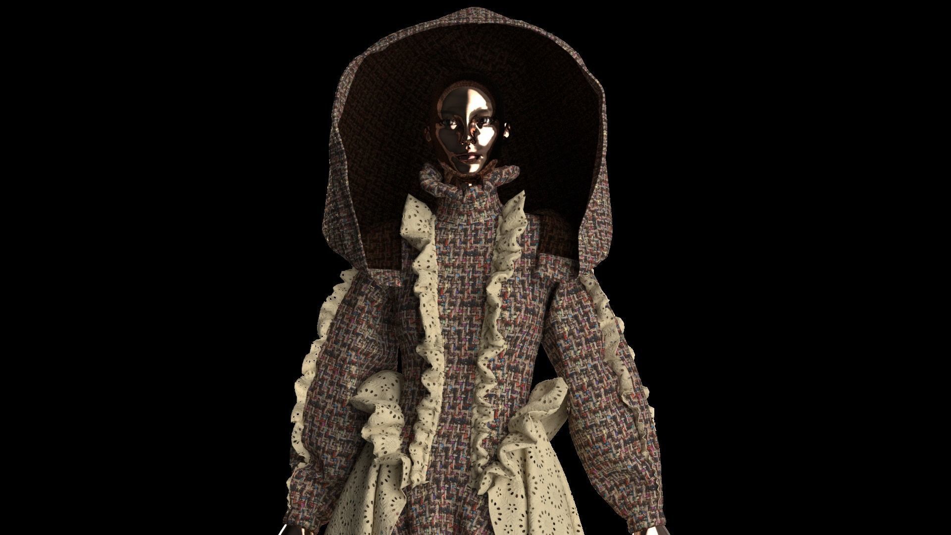 Gown Hooded 3D model | CGTrader