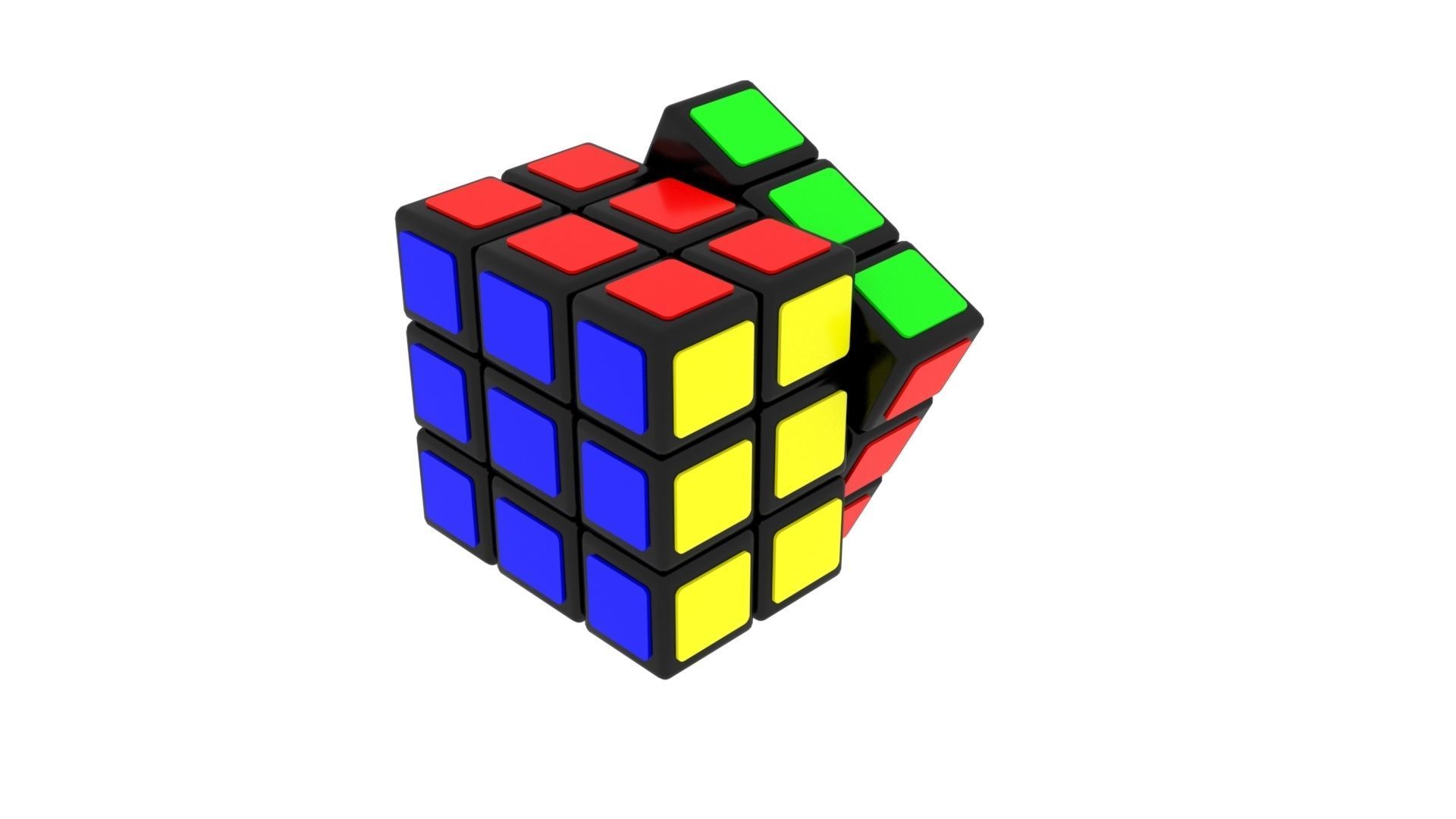 Rubiks Cube With Solving Animation 3D model animated | CGTrader