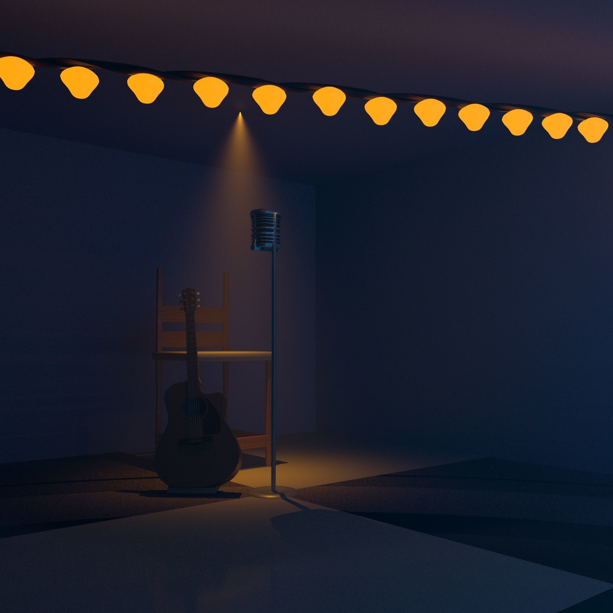 stand up comedy setup free VR / AR / low-poly 3D model | CGTrader