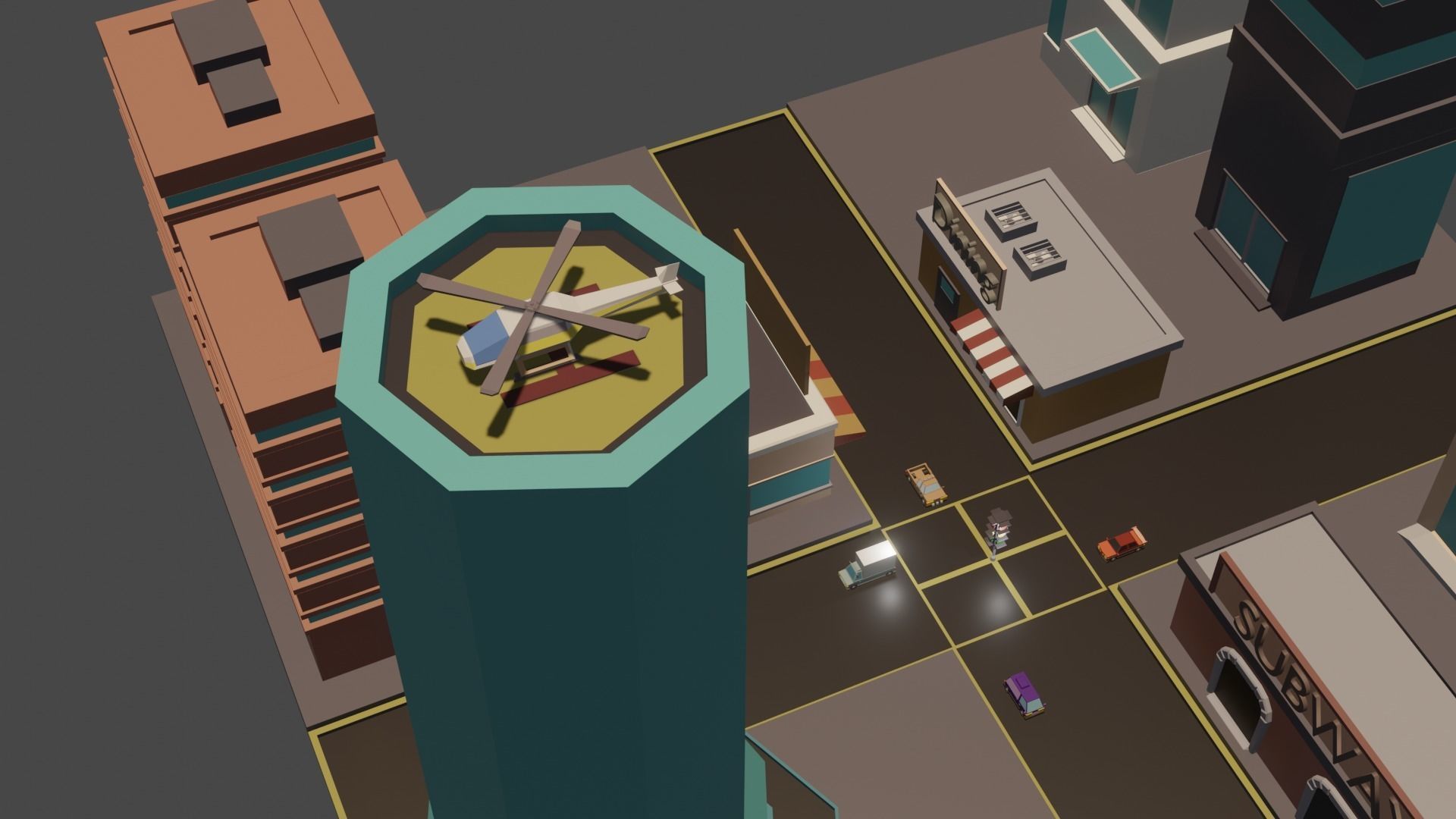 City in peace free VR / AR / low-poly 3D model | CGTrader