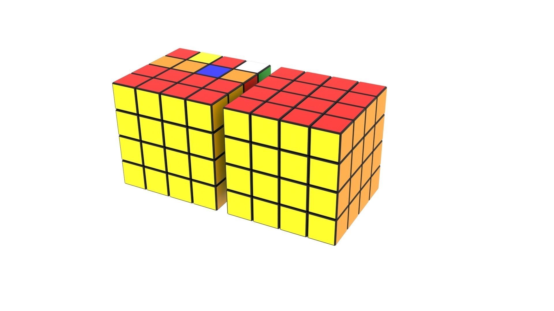 Rubiks Cube 4x4x4 3d Model Cgtrader