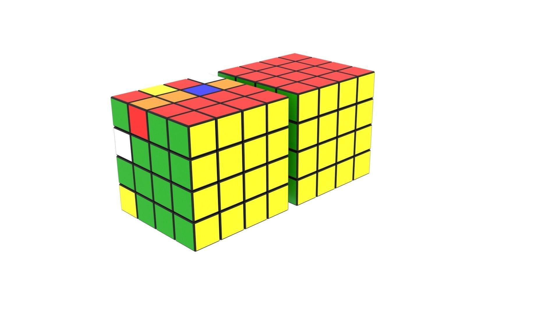 Rubiks Cube 4x4x4 3d Model Cgtrader