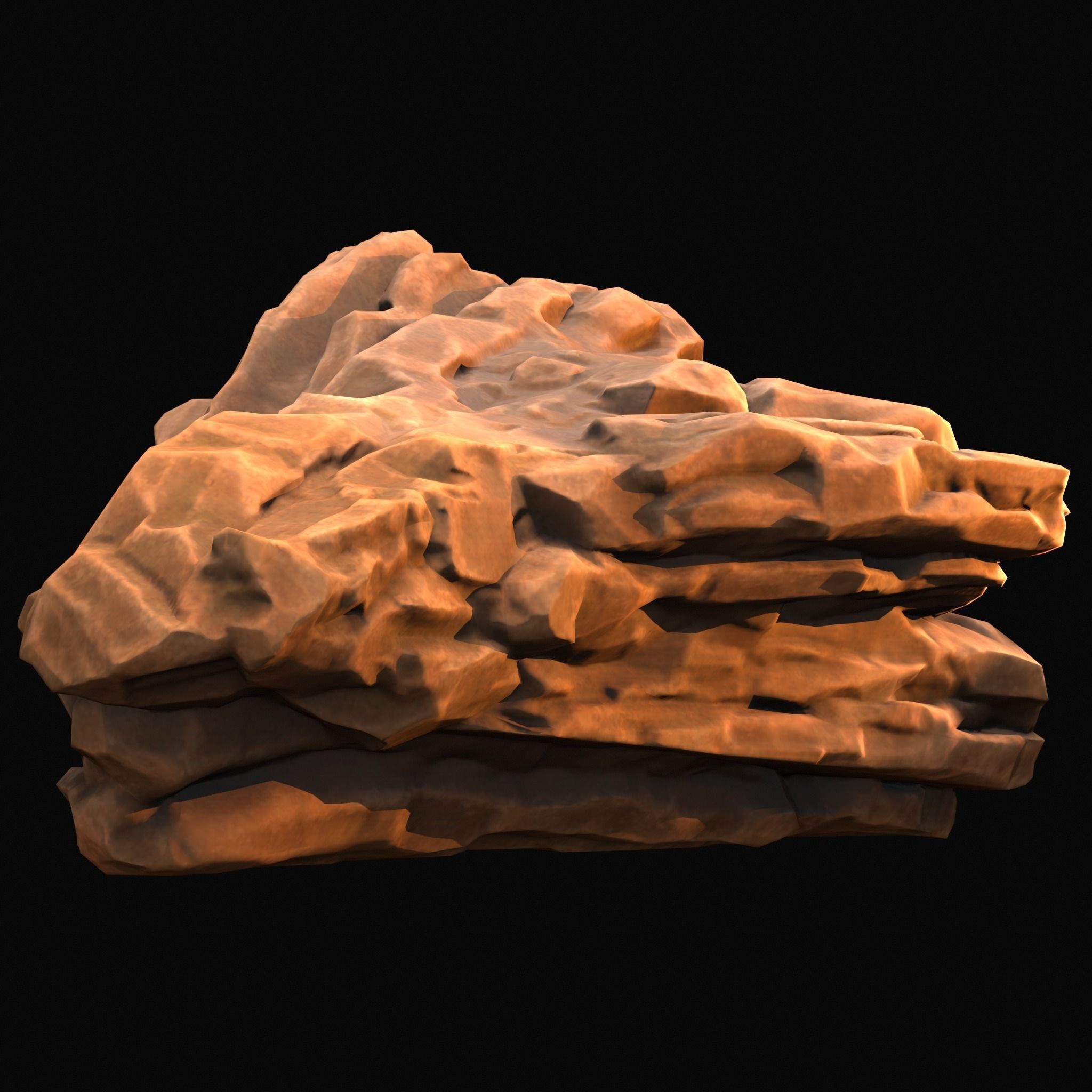 Stylized cliff rock 3D model | CGTrader
