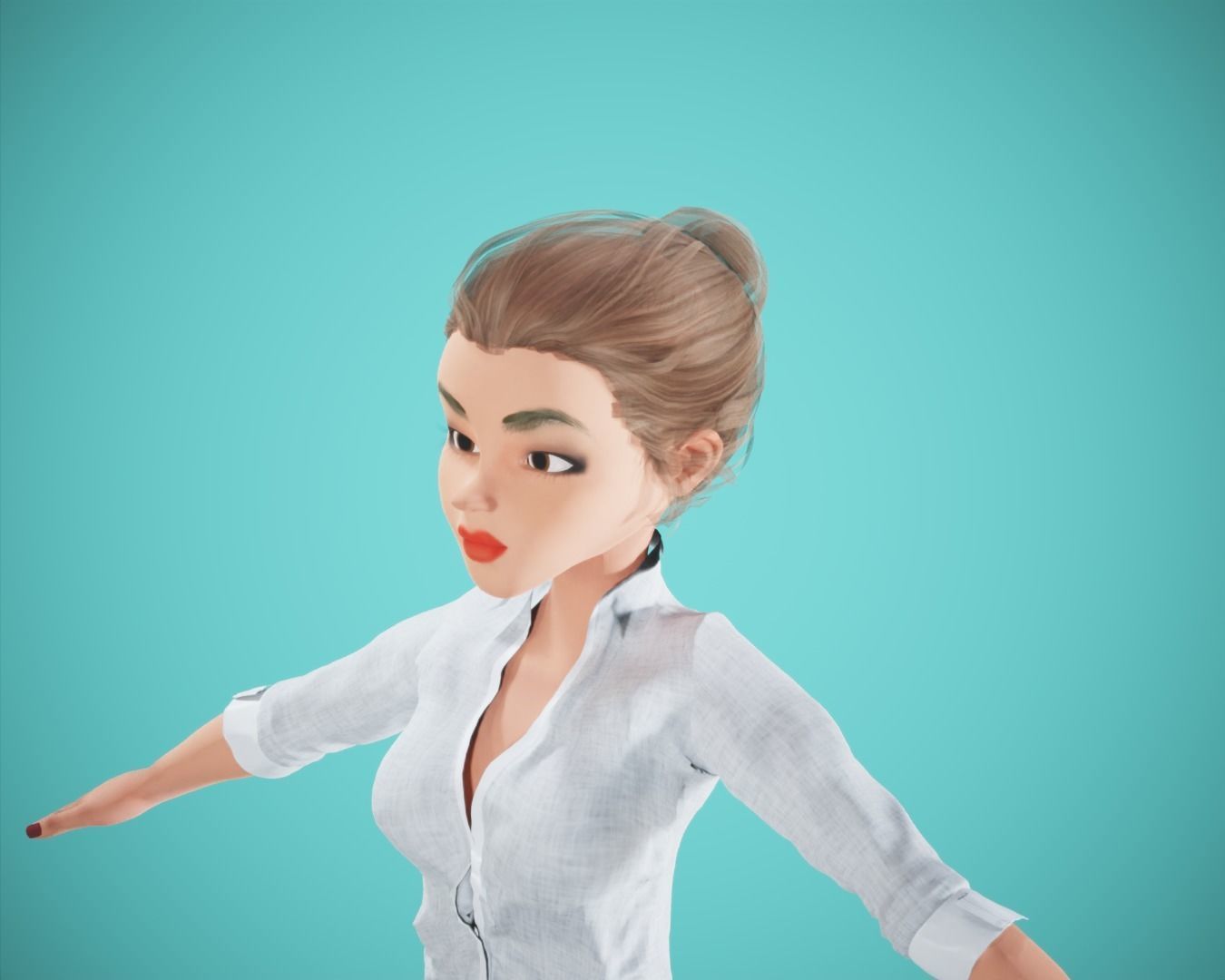 cartoon rigged girl free VR / AR / low-poly 3D model rigged | CGTrader