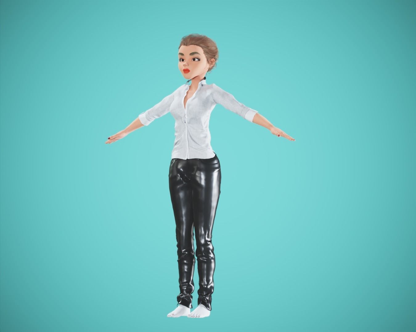 cartoon rigged girl free VR / AR / low-poly 3D model rigged | CGTrader