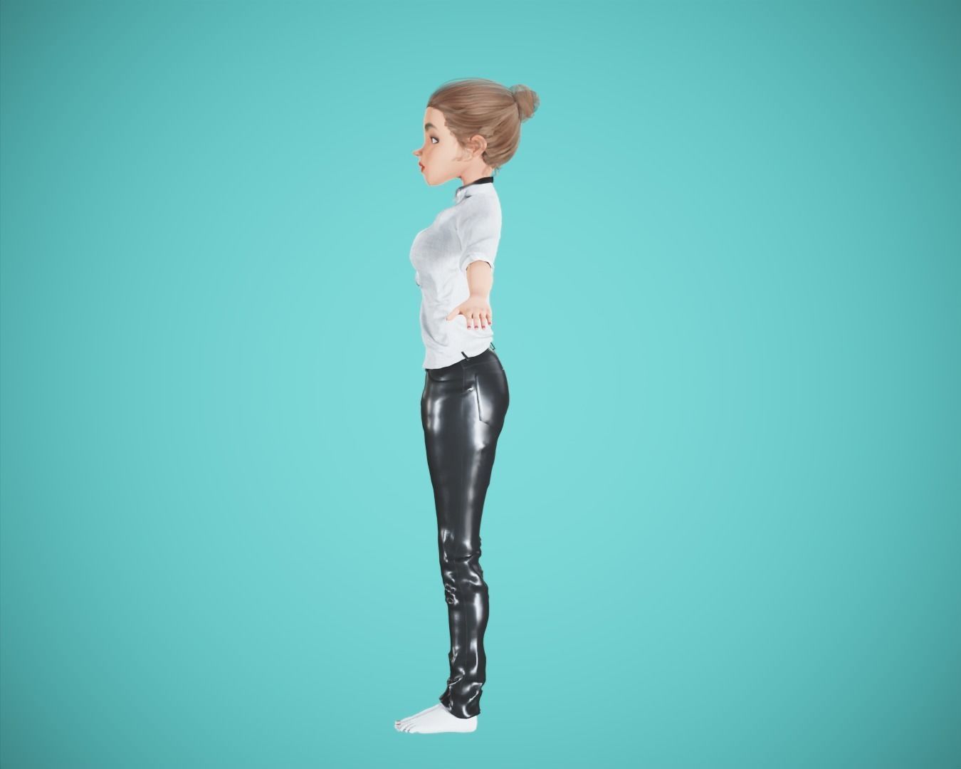 cartoon rigged girl free VR / AR / low-poly 3D model rigged | CGTrader