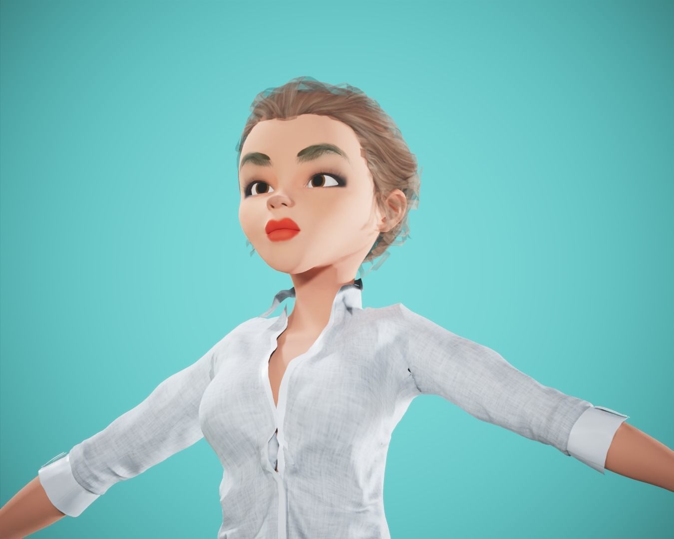cartoon rigged girl free VR / AR / low-poly 3D model rigged | CGTrader