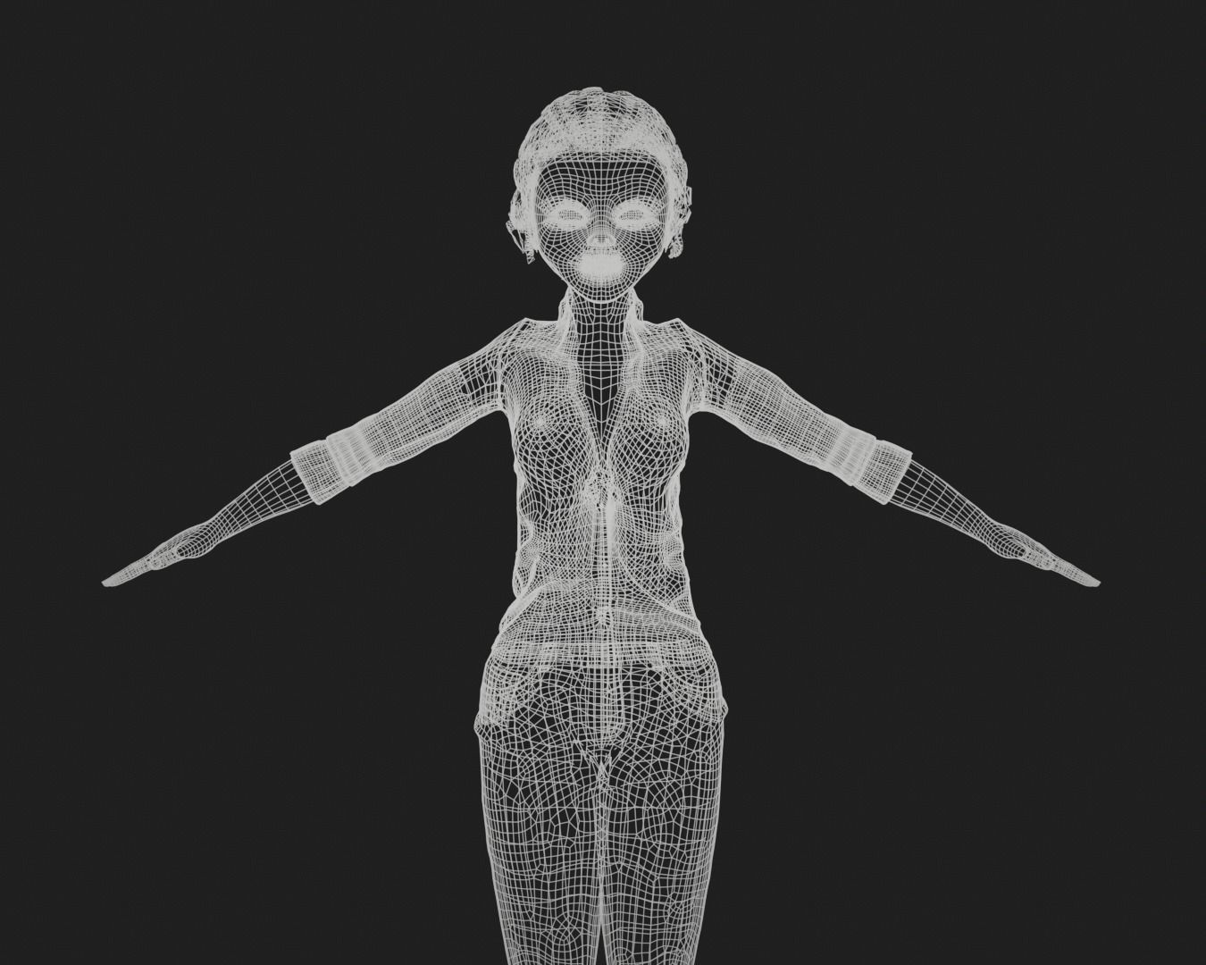 cartoon rigged girl free VR / AR / low-poly 3D model rigged | CGTrader