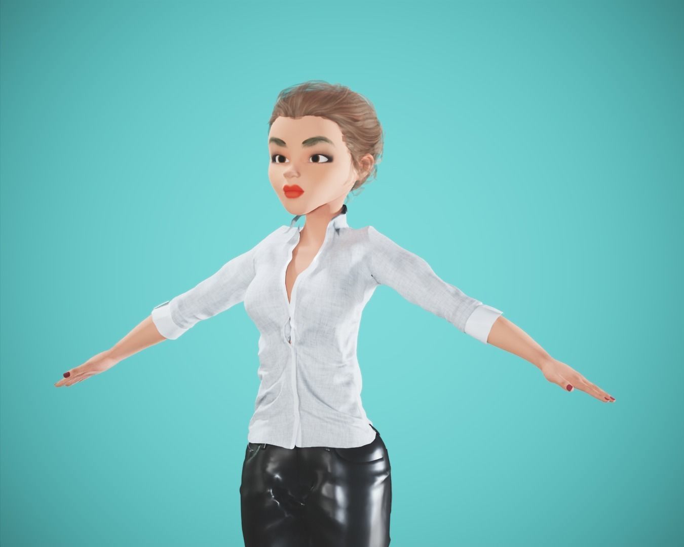 cartoon rigged girl free VR / AR / low-poly 3D model rigged | CGTrader