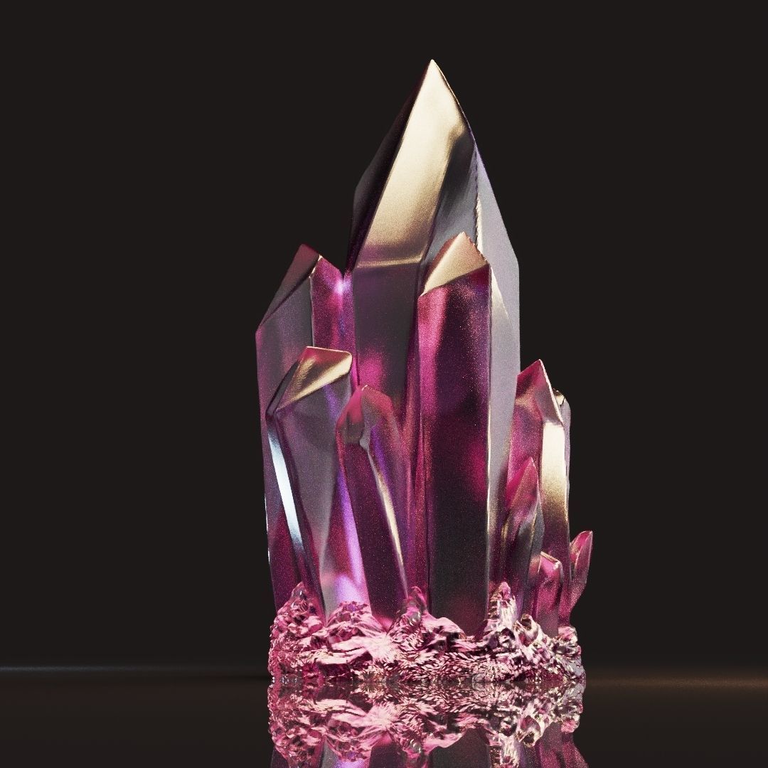 THE CRYSTAL CLUSTER - GEMSTONE - QUARTZ - AMETHYST - ROCK 3D model 3D ...