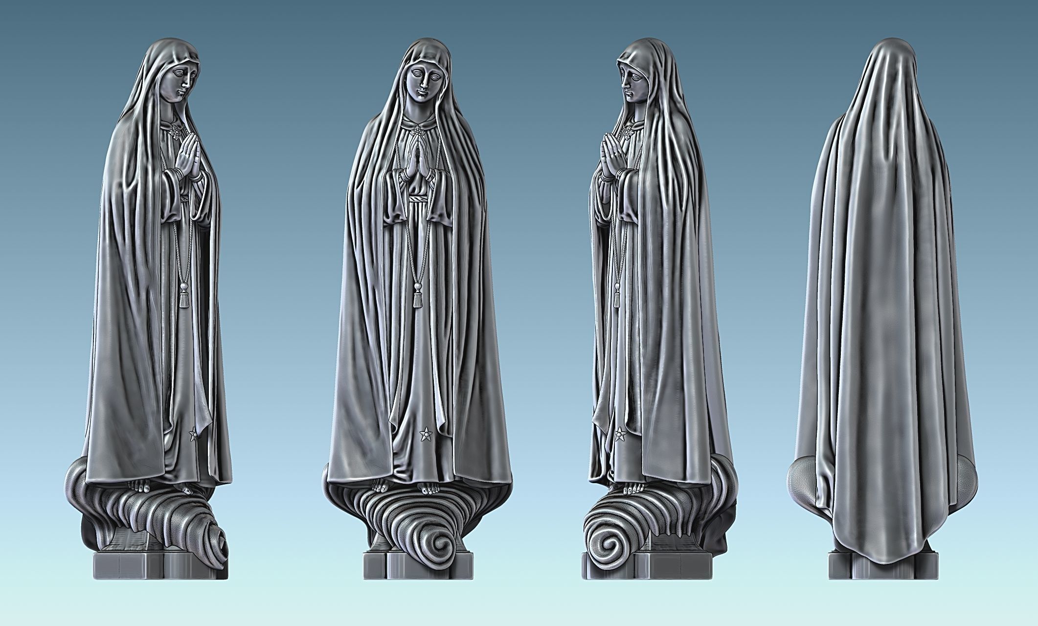 Virgin Fatima - Portugal - Jewerly - Masonry - Carpentry 3D model 3D ...