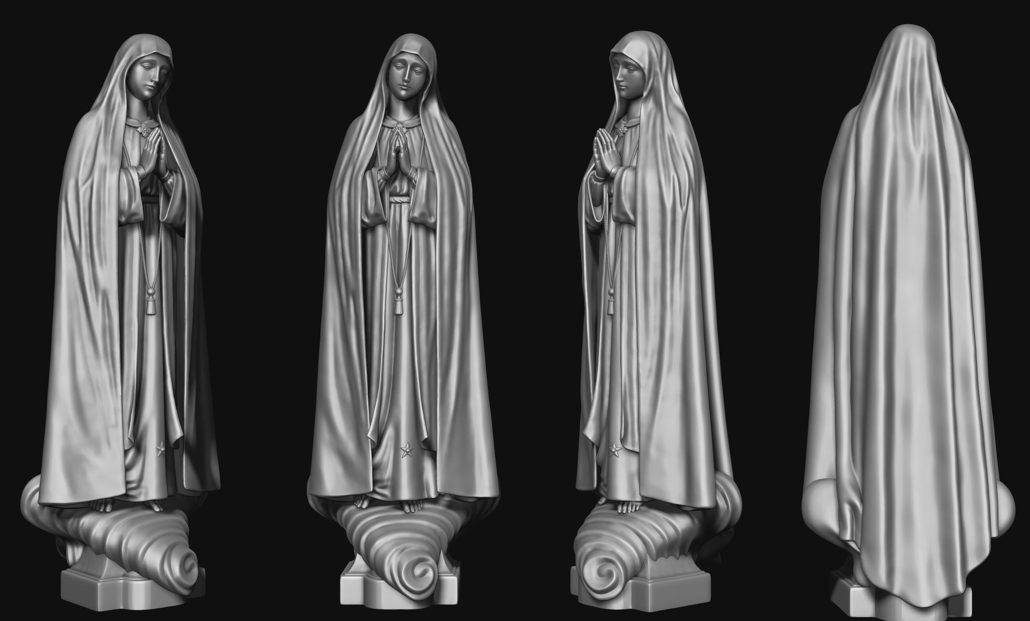 Virgin Fatima - Portugal - Jewerly - Masonry - Carpentry 3D model 3D ...