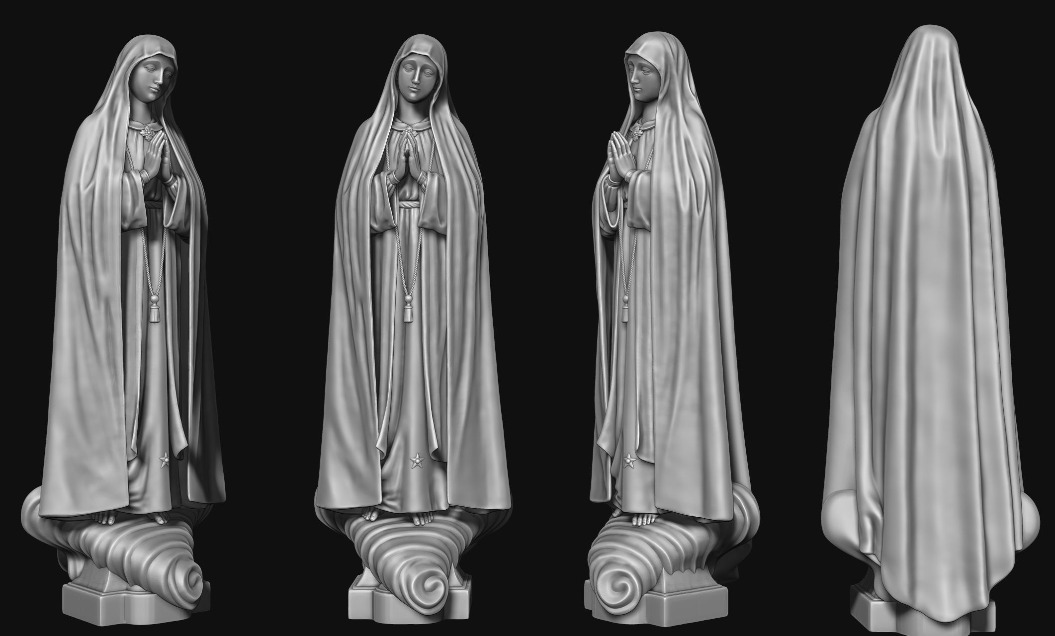 Virgin Fatima - Portugal - Jewerly - Masonry - Carpentry 3D model 3D ...