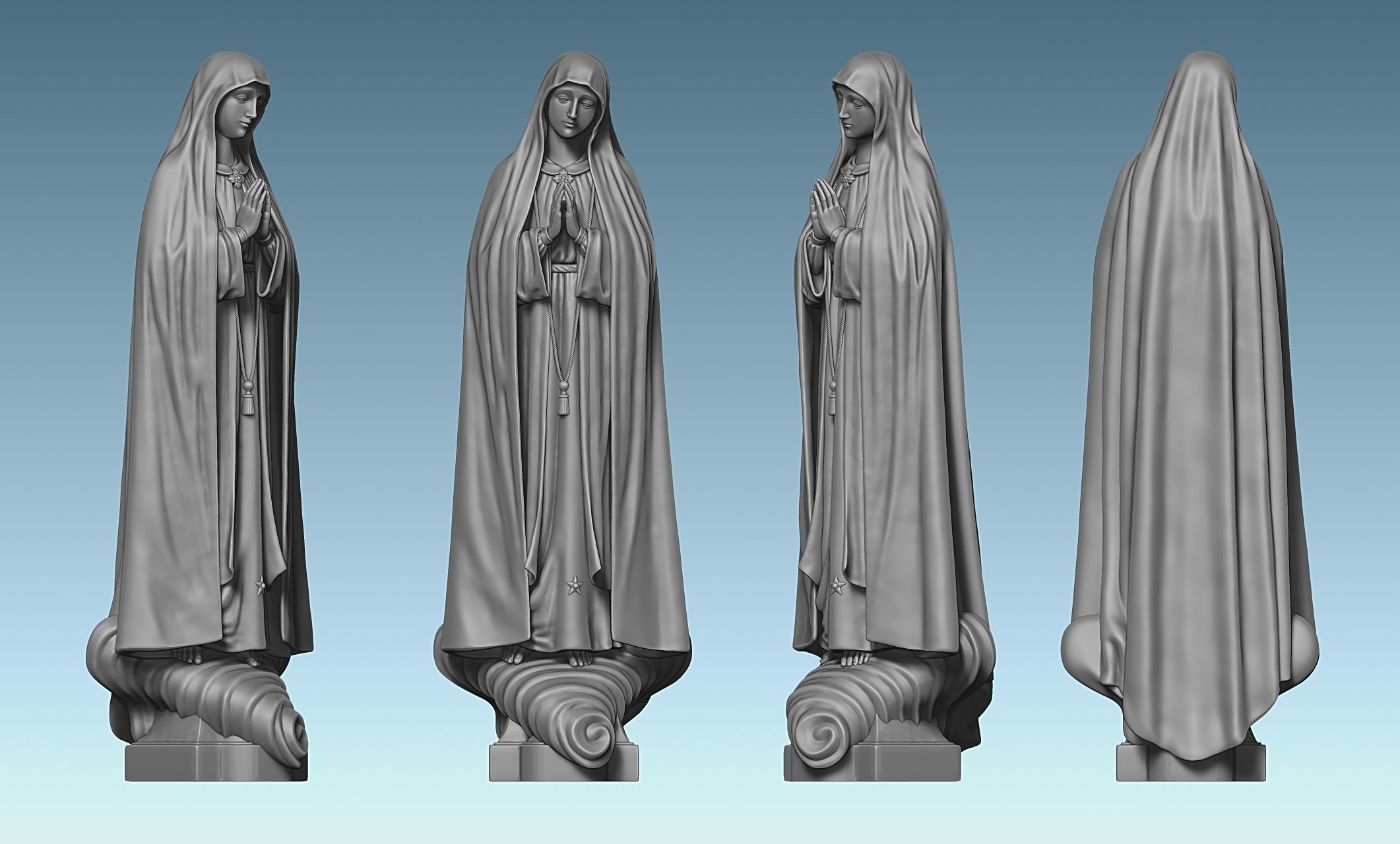 Virgin Fatima - Portugal - Jewerly - Masonry - Carpentry 3D model 3D ...